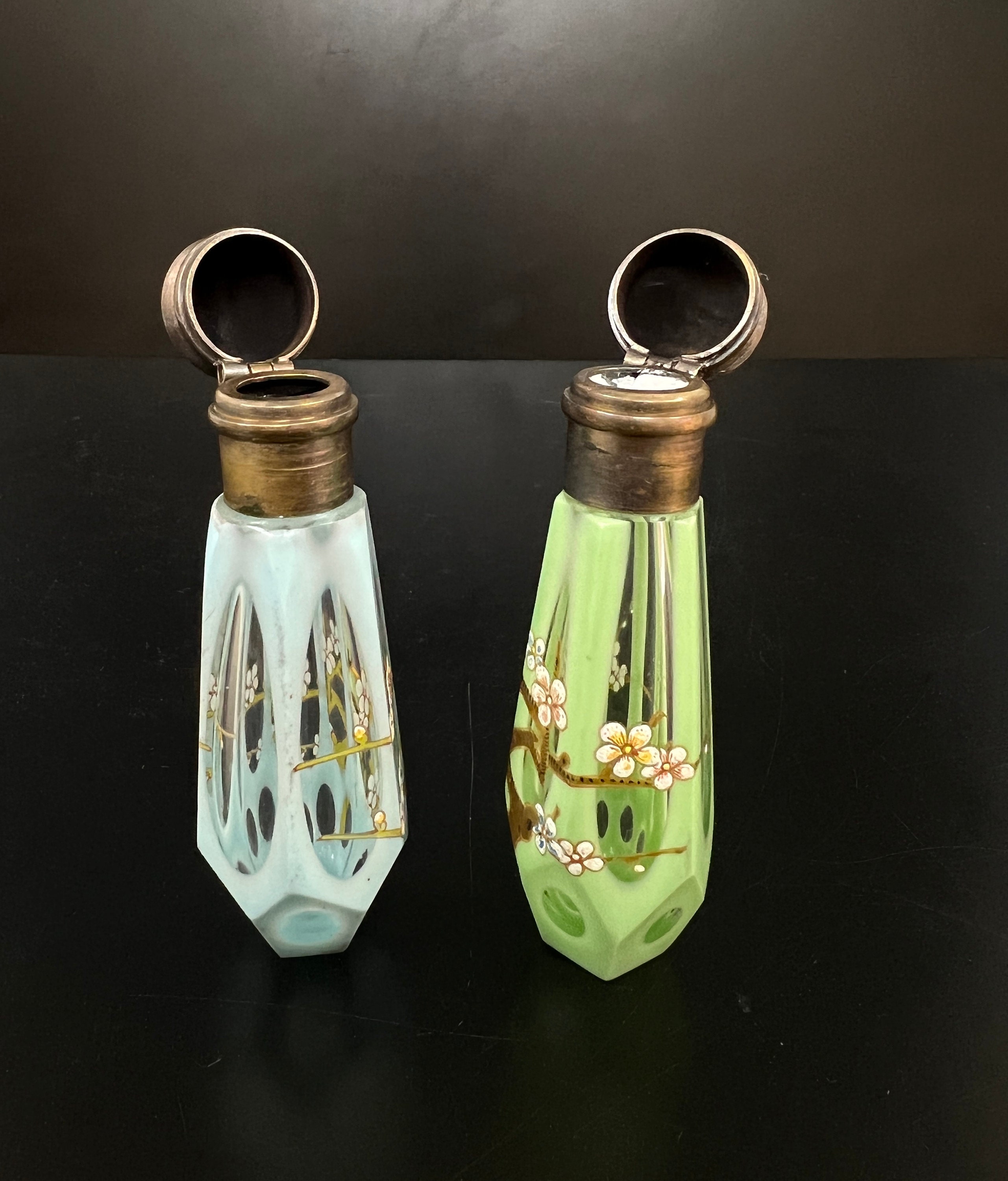 Vintage Overlay Glass Perfume Bottle - Etsy