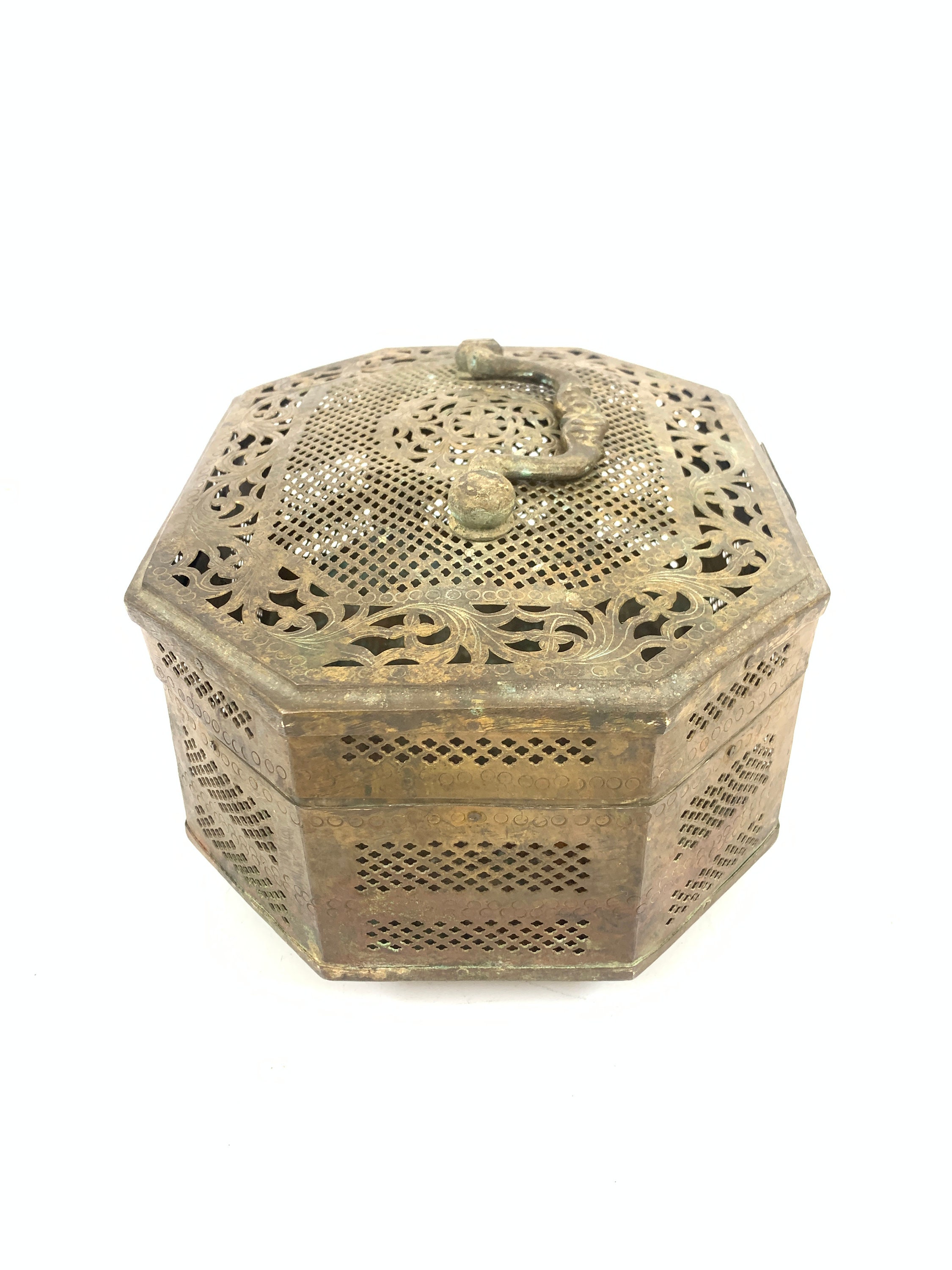 Antique Large Hyderabad Mughal Brass Jaali Box| Big Brass Box - Etsy UK