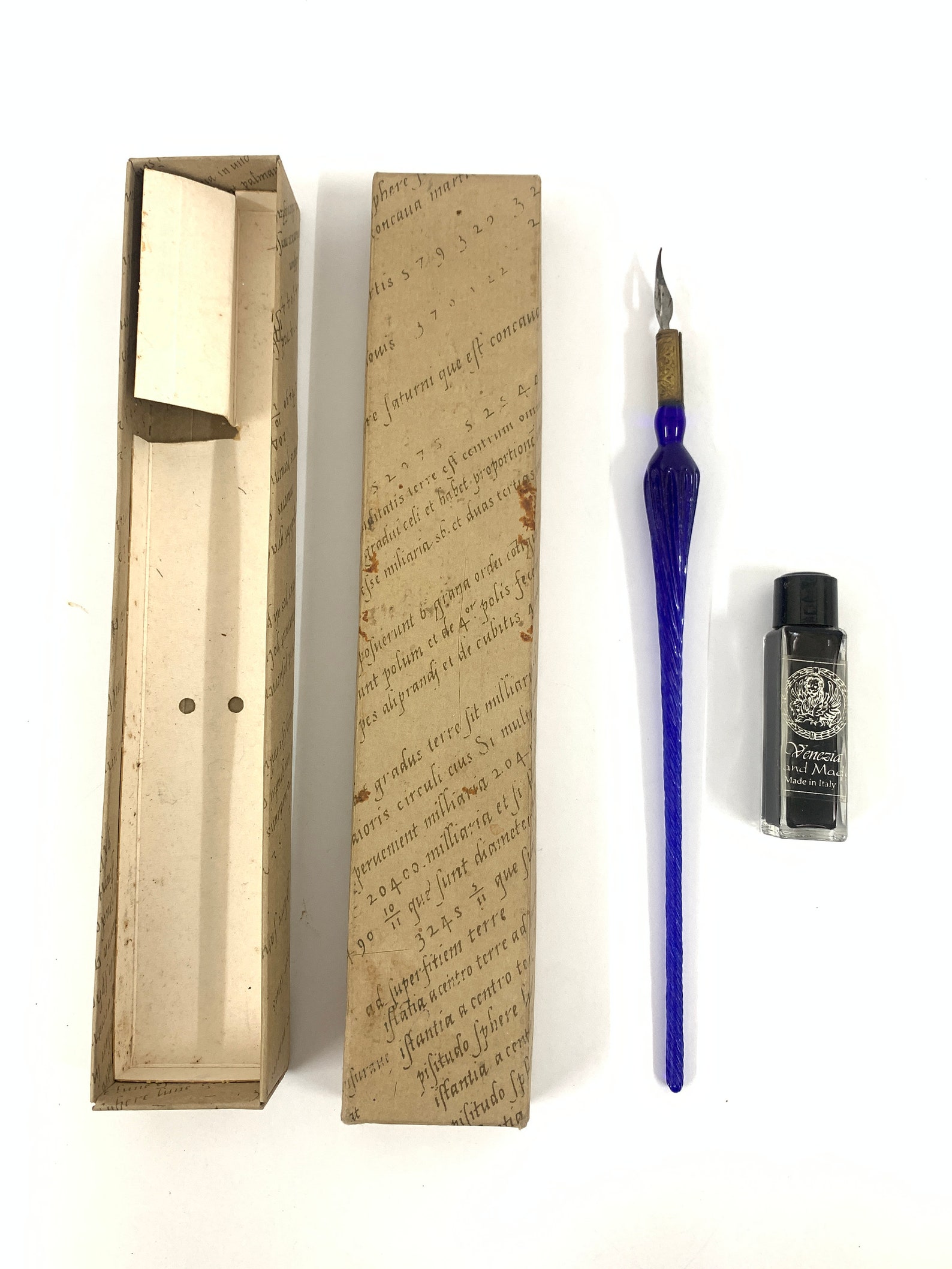 Vintage Pen and Ink Pot| Vintage Dipping Pen| Vintage Glass Pens - Etsy