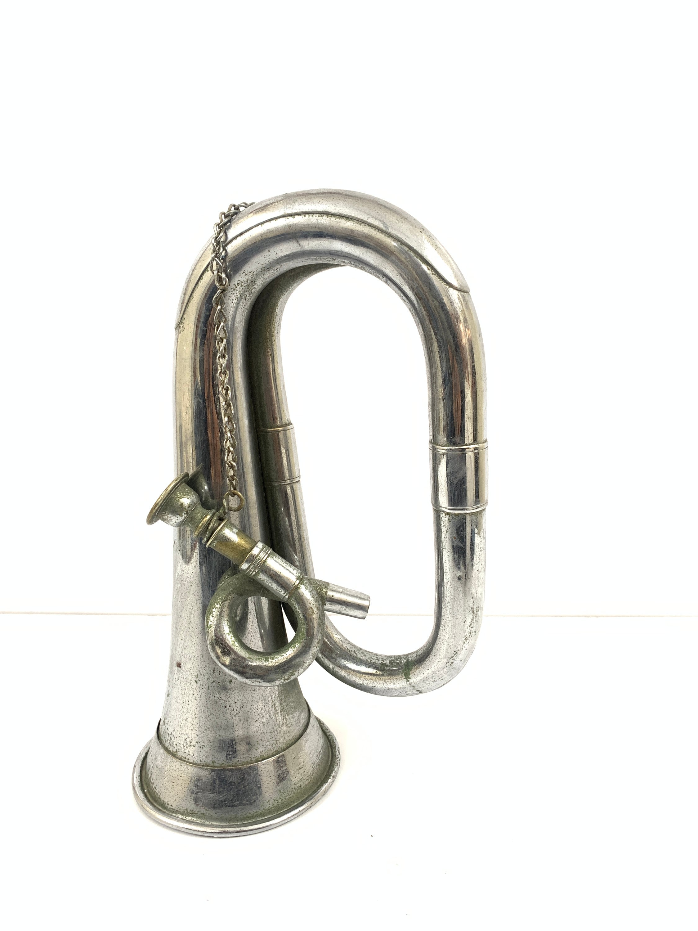 Vintage Nickel Plated Trumpet - Etsy