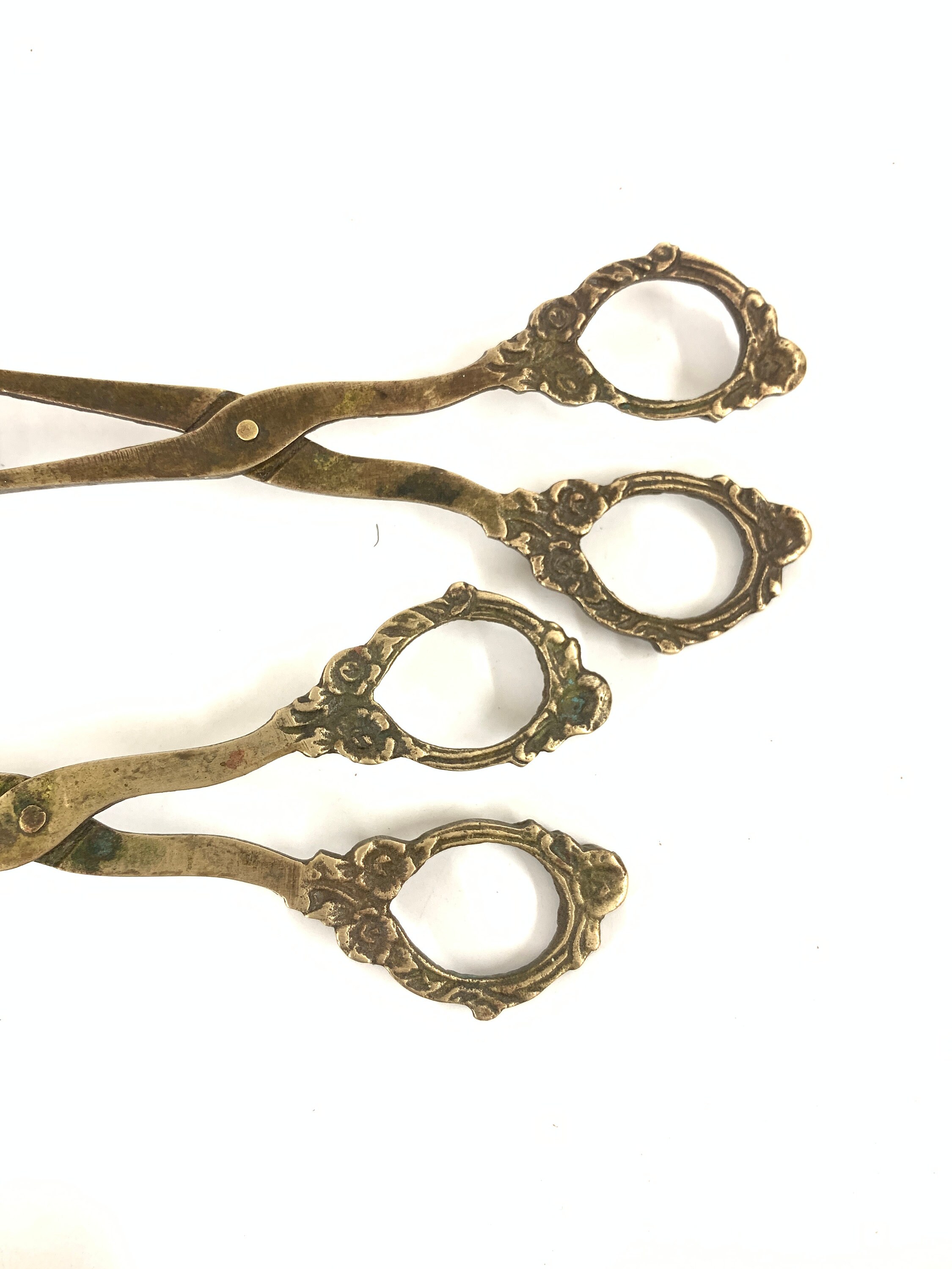 Vintage Brass Chicken Tongsbrass Tongs Tongs Barbecue Tongs Ice Cube ...