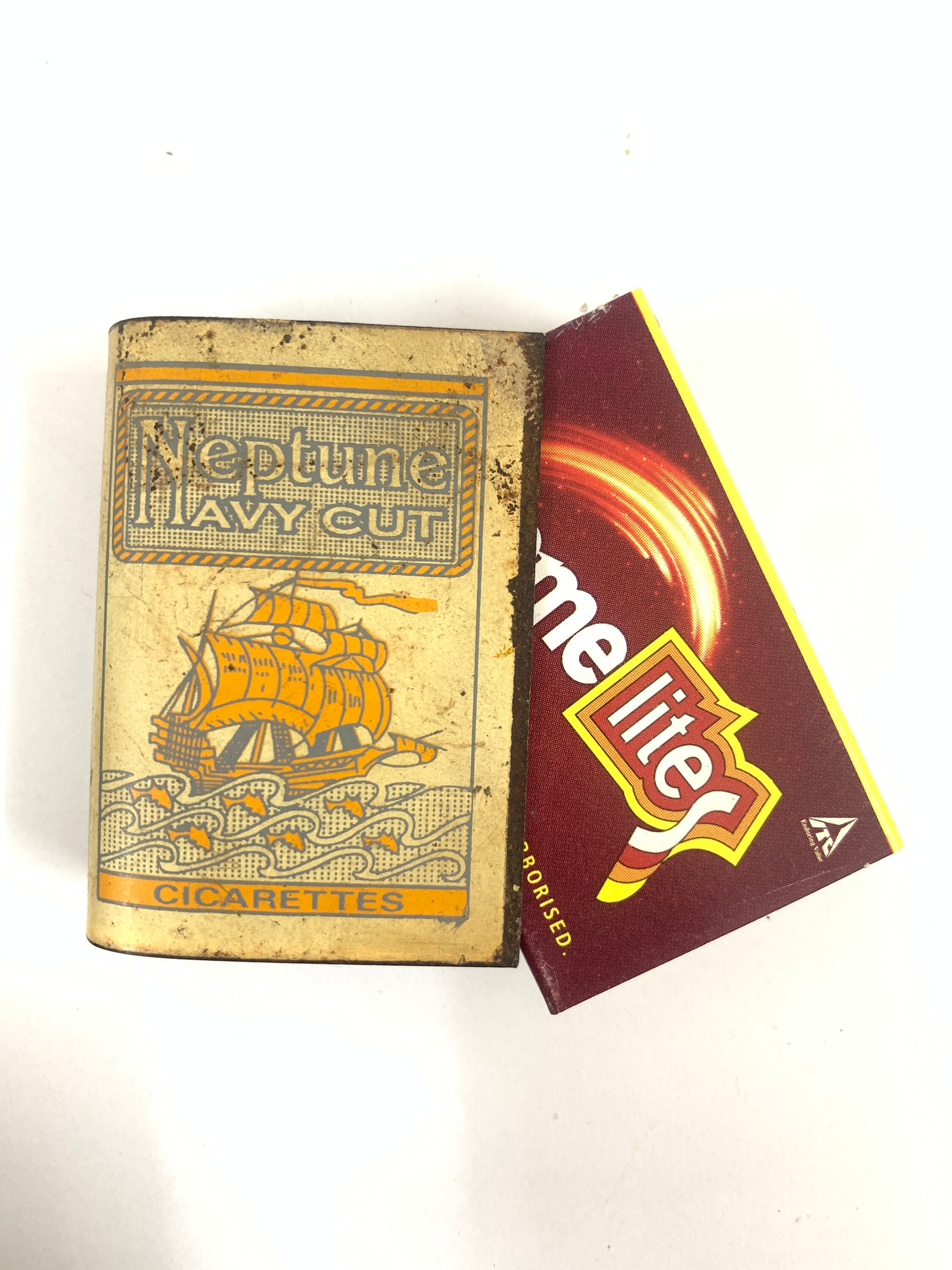 Vintage Neptune Navy Cut Cigarettes Advertisement Match Stick Box Cover ...