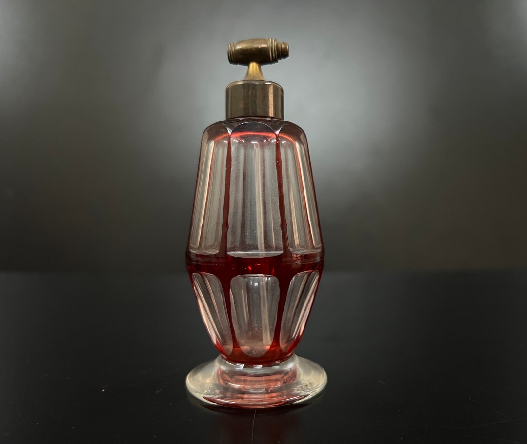 Vintage Cut to Clear Ruby Red Perfume Atomizer - Etsy