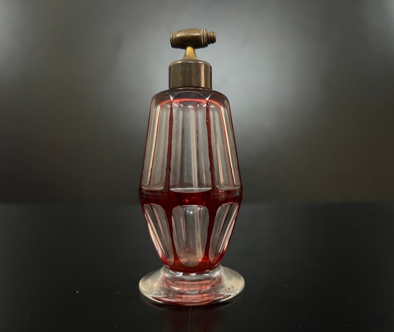 Vintage Cut to Clear Ruby Red Perfume Atomizer - Etsy