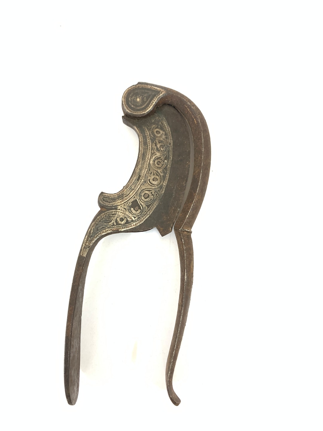Vintage Iron Sarota With Silver Detailing Vintage Iron Betel Nut Cutter ...