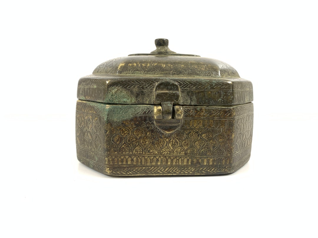 Vintage Brass Box, Brass Box With Lid, Antique Decor, Jewellery Box ...