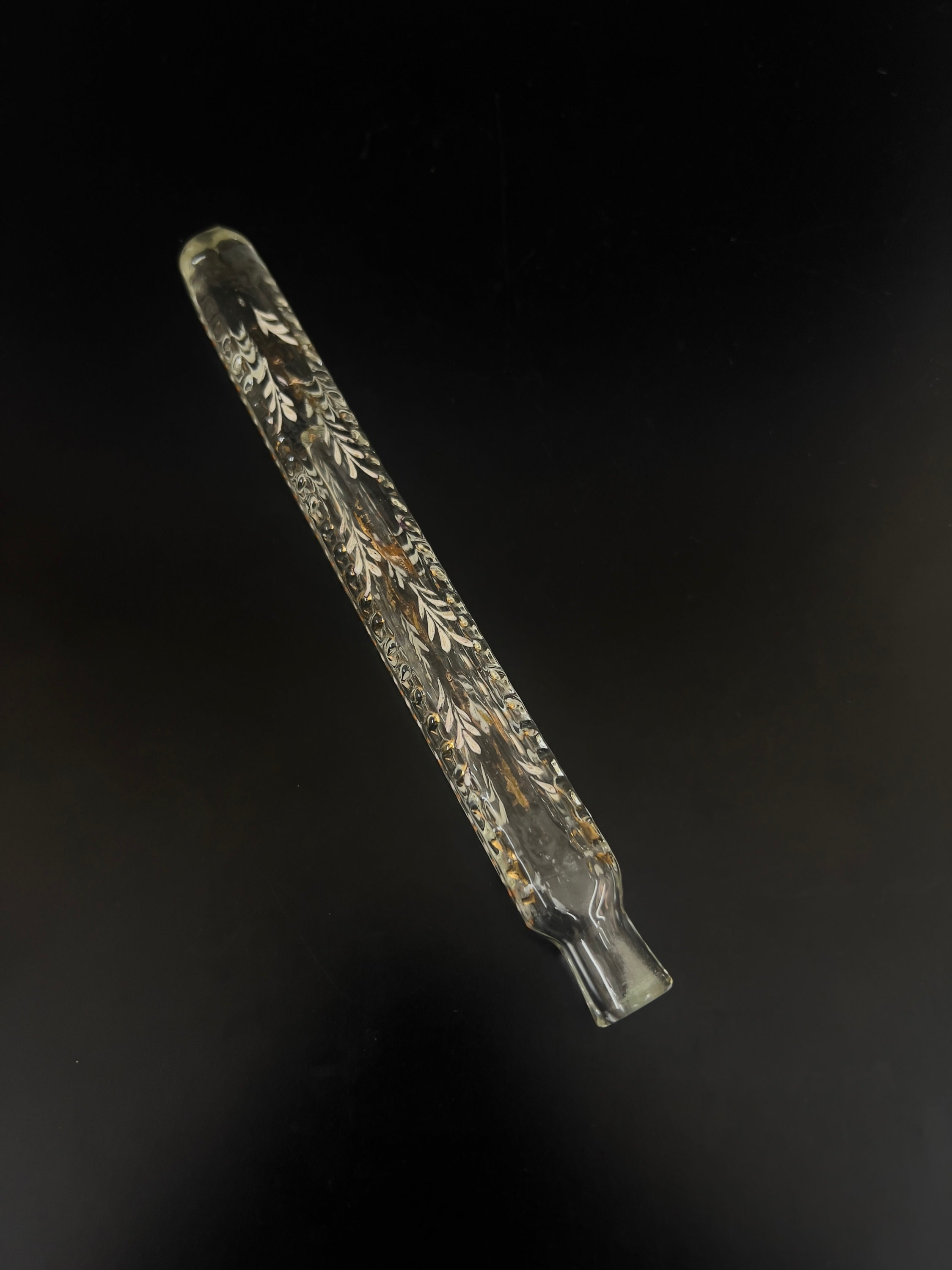 Vintage Tear Catcher Bottle Vintage Long Sleek Perfume Bottle With Gold ...