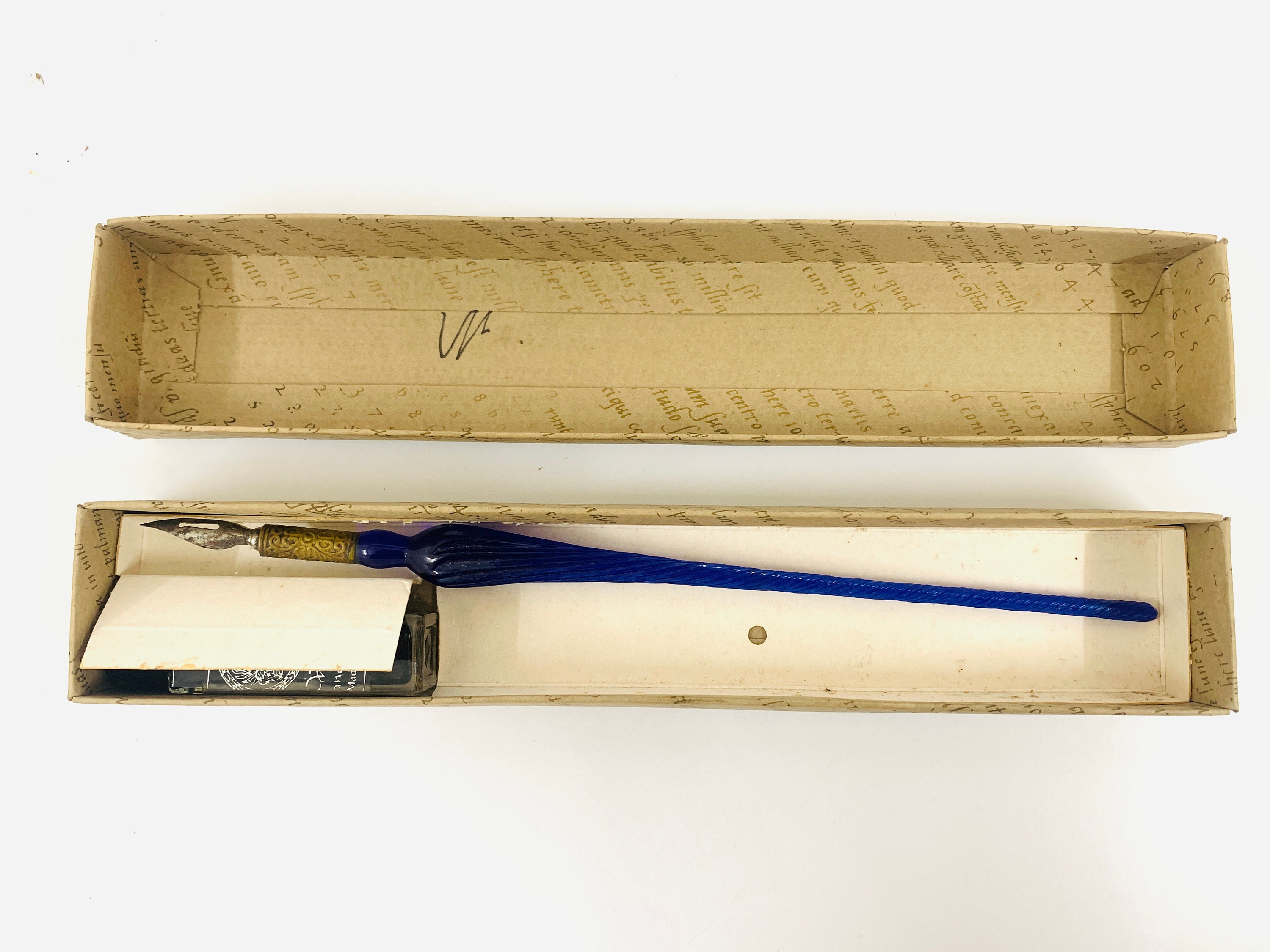 Vintage Pen and Ink Pot| Vintage Dipping Pen| Vintage Glass Pens - Etsy