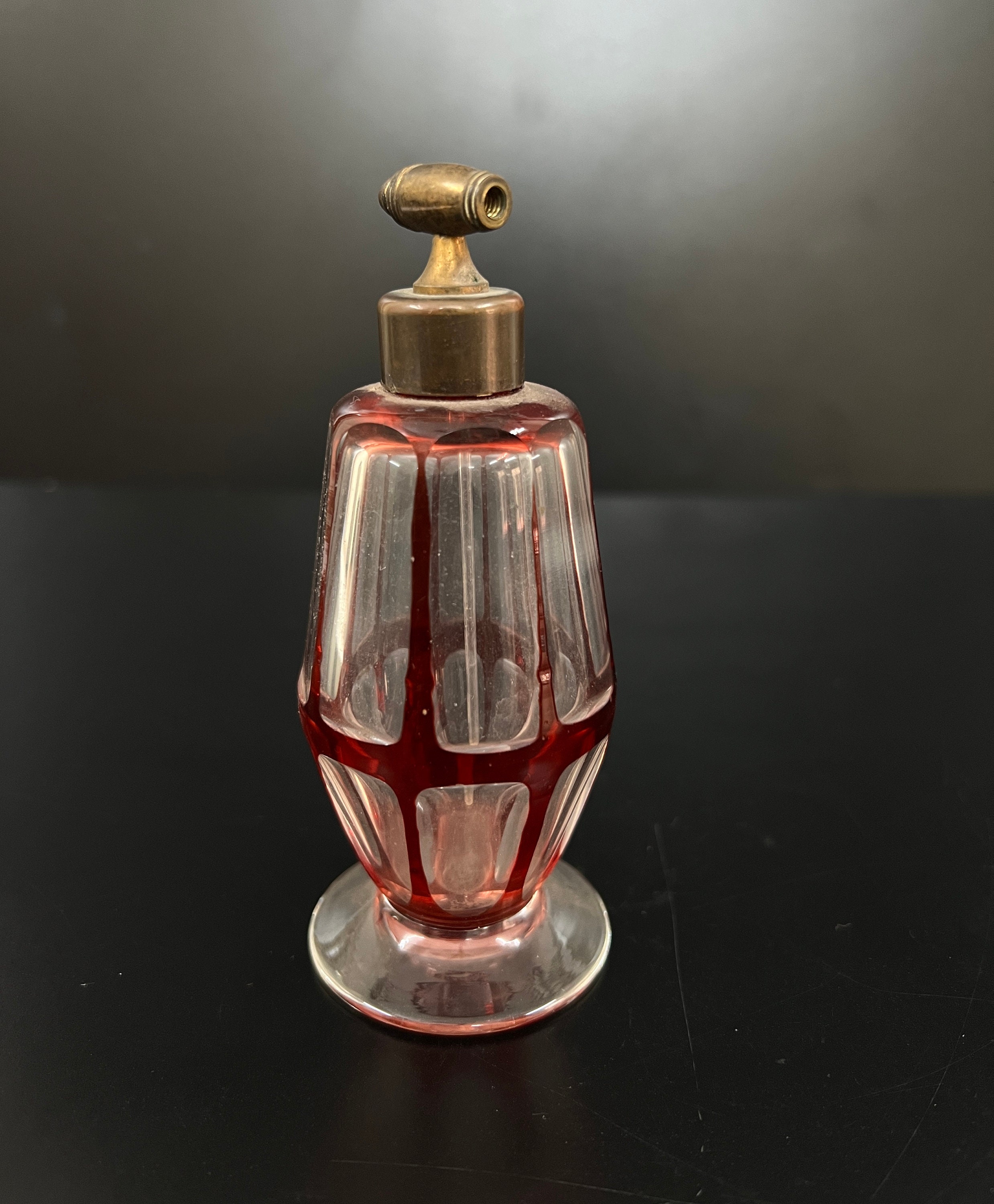 Vintage Cut to Clear Ruby Red Perfume Atomizer - Etsy