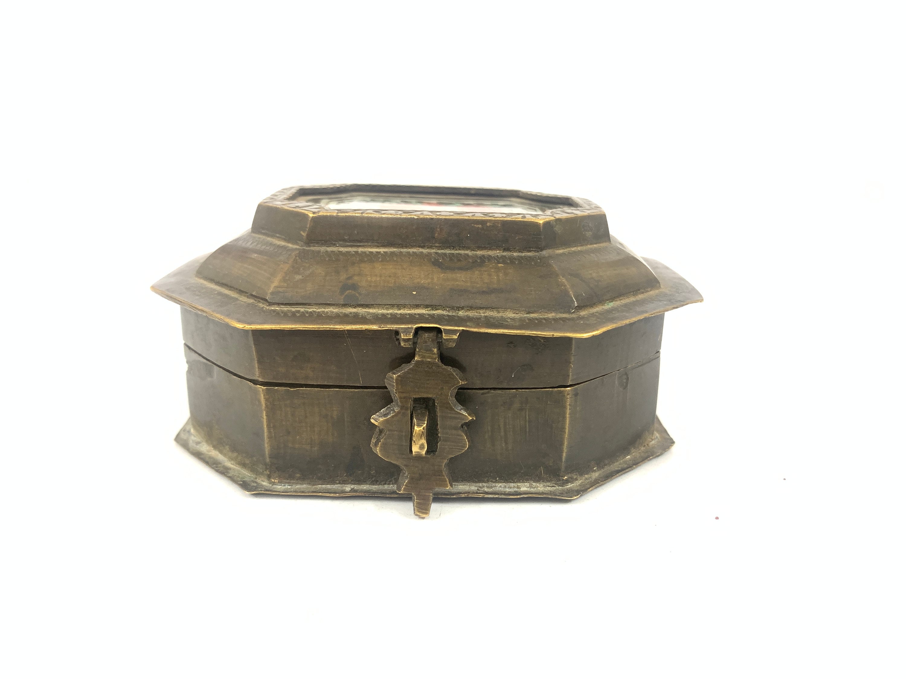 Antique Brass Two Compartment Box - Etsy