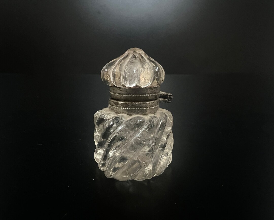 Antique Moulded Glass Ink Pot - Etsy