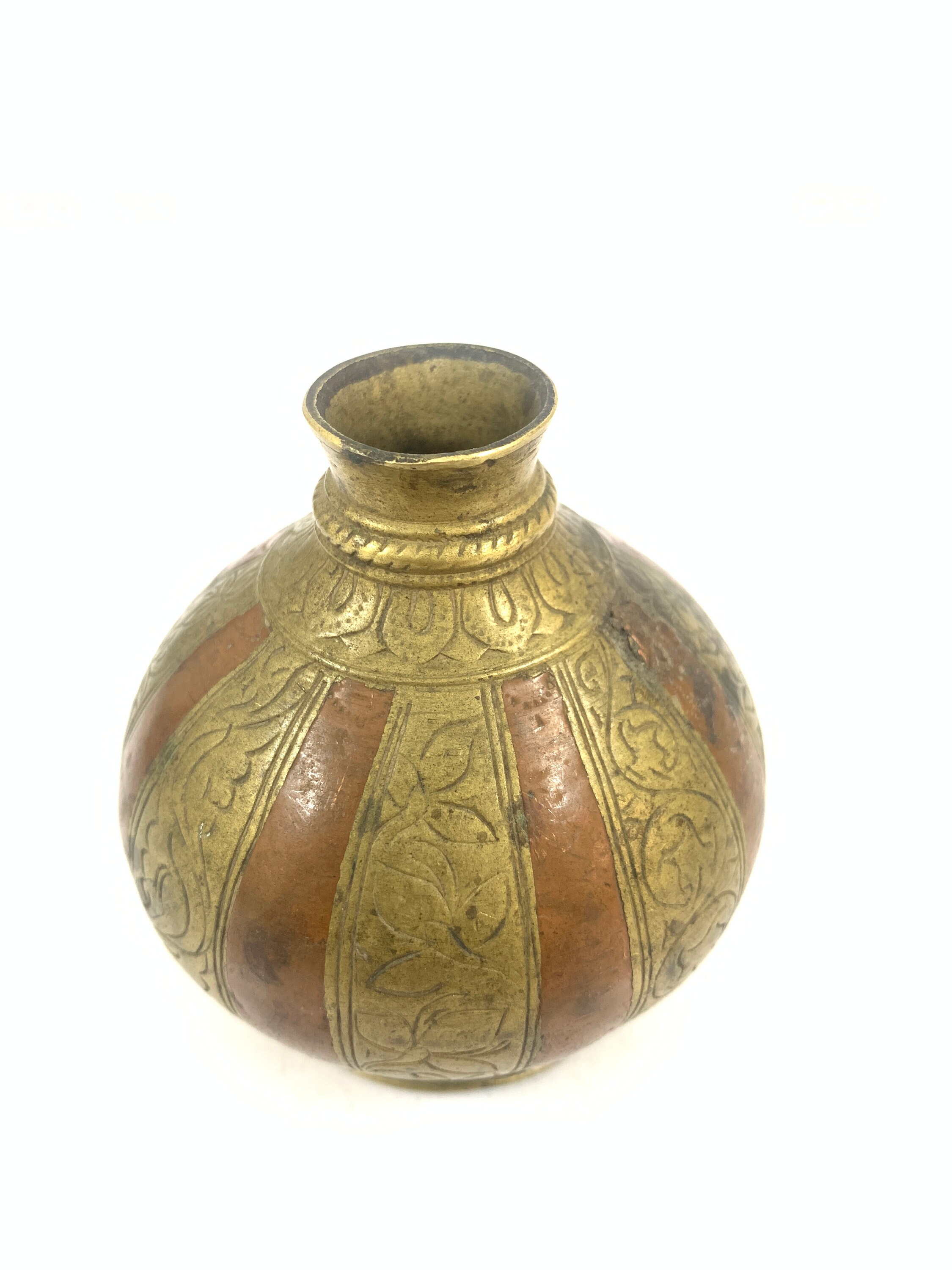 Rare Brass & Copper Ganga Jamuna Pot - Etsy