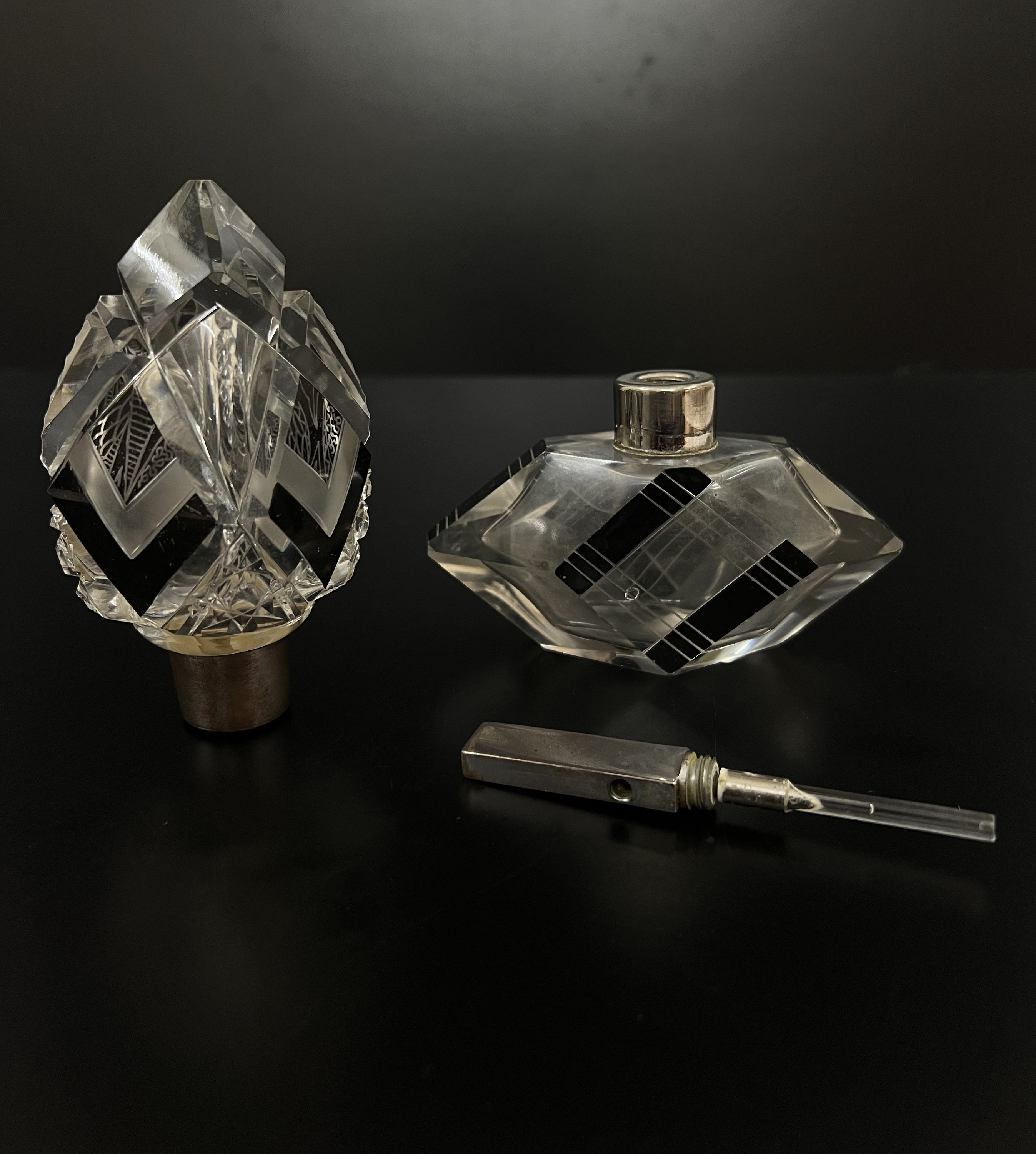 Vintage Karl Pada Black Enamel Rare Perfume Bottles - Etsy