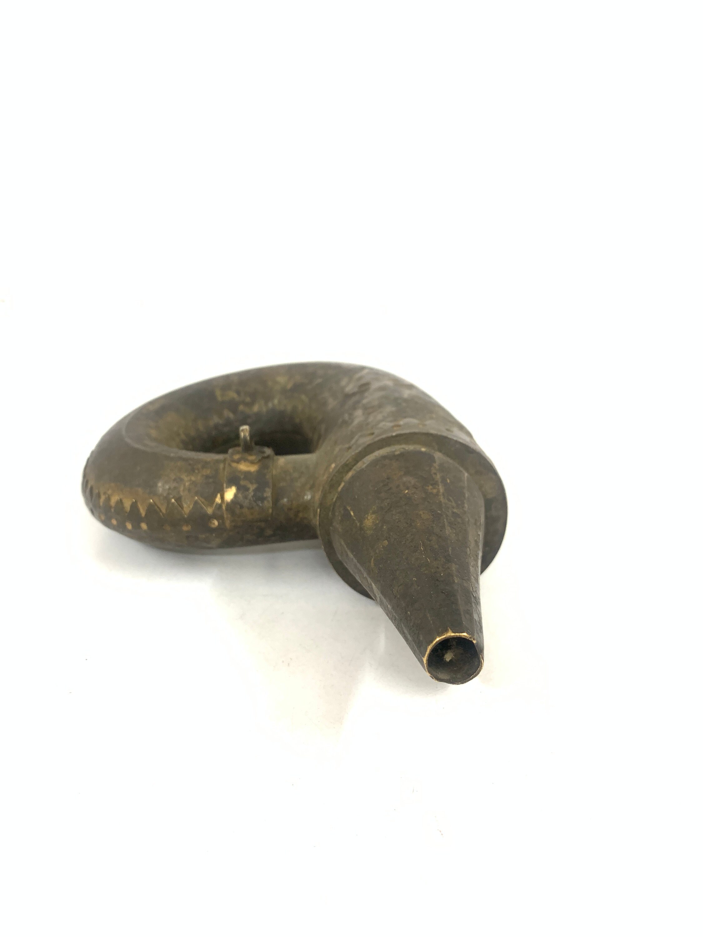 Antique Brass Gun Powder Flask Antique Brass Brood Dani - Etsy