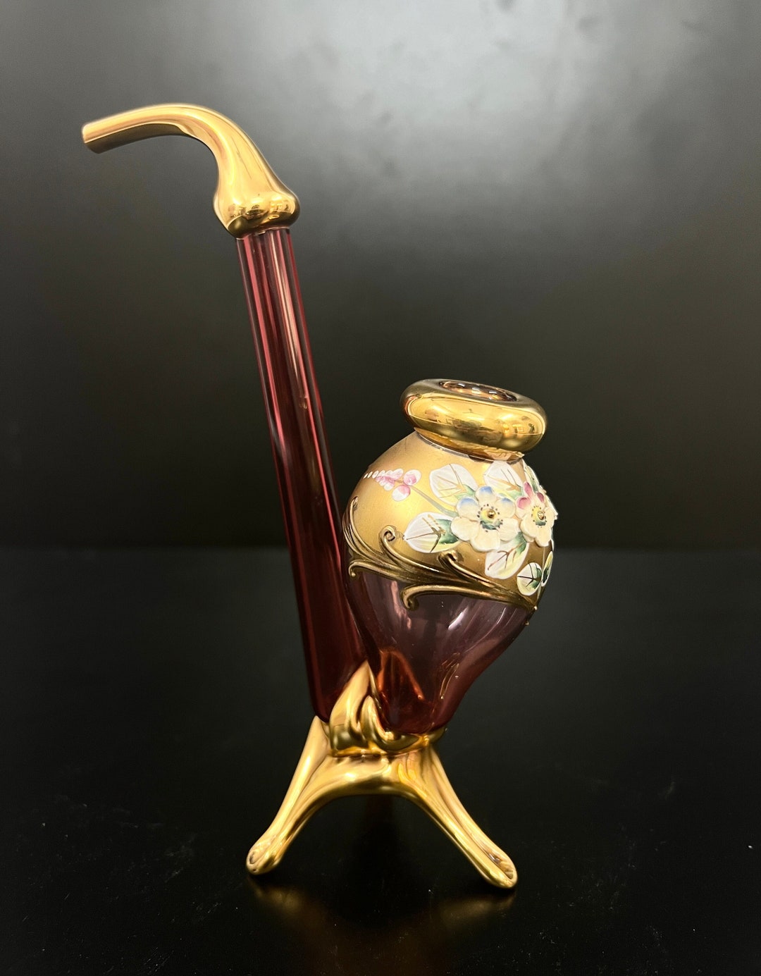 Vintage Bohemian Moser Blown Wine Glass Port Wine Sipper Pipe - Etsy