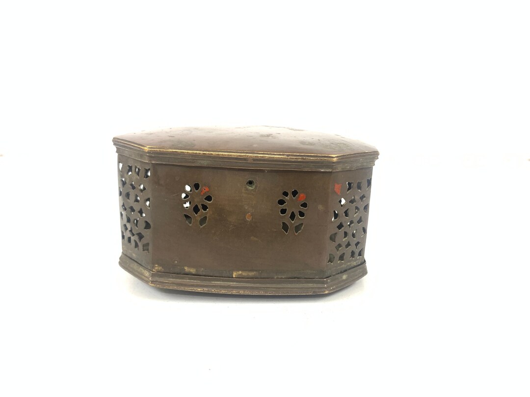 Antique Brass Box Two Side Opening With Jali Cutting Design - Etsy