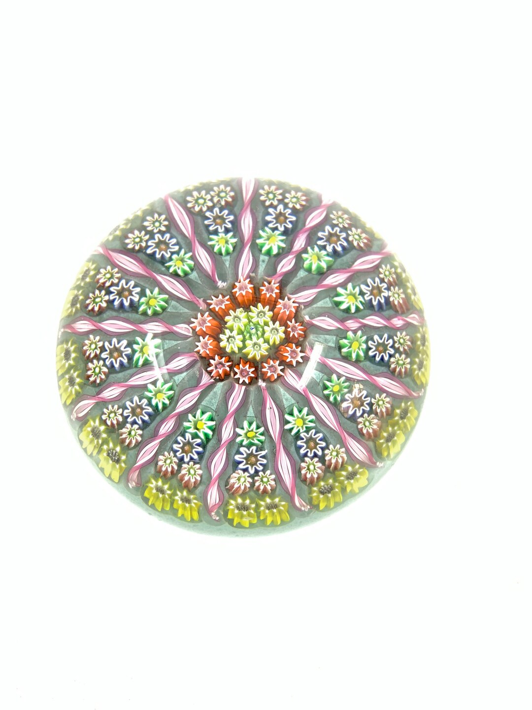 Vintage Scottish Perthshire Paperweights Millefiori & Latticino Glass ...