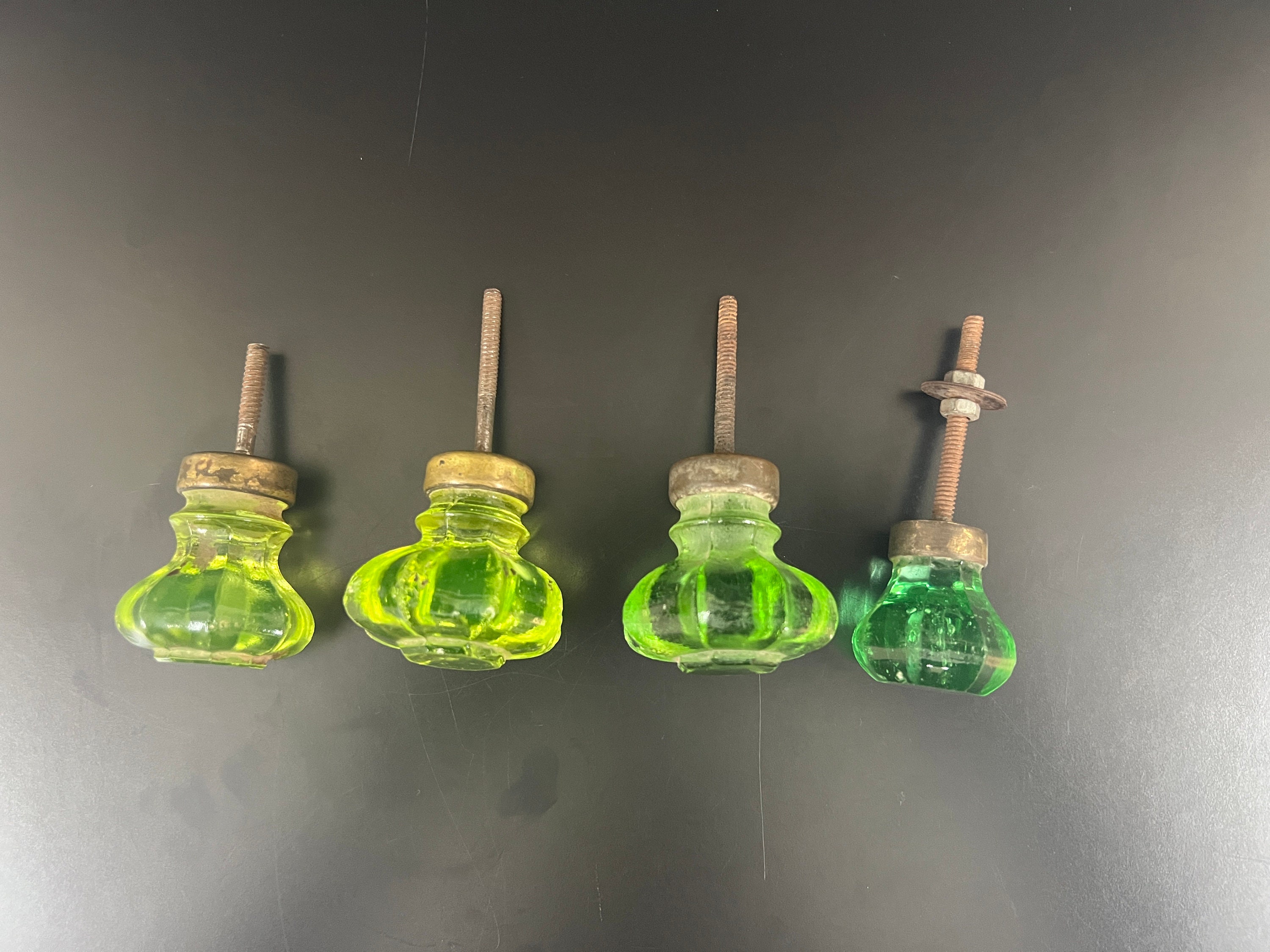 Vintage Uranium Glass Door Knobs Glass Door Knobs - Etsy