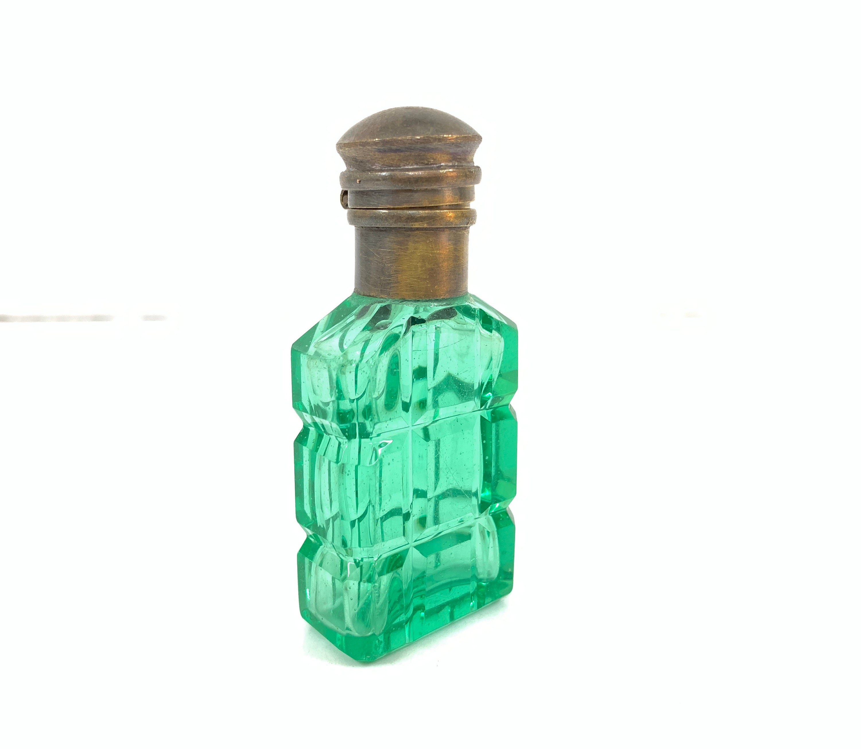 Vintage Vaseline Cut Glass Miniature Perfume Bottle - Etsy