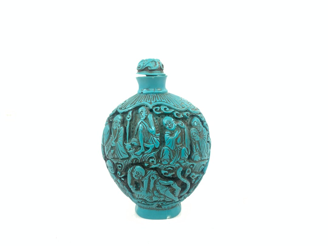Vintage Buddha Monkey Snuff Perfume Flask Cinnabar Resin - Etsy