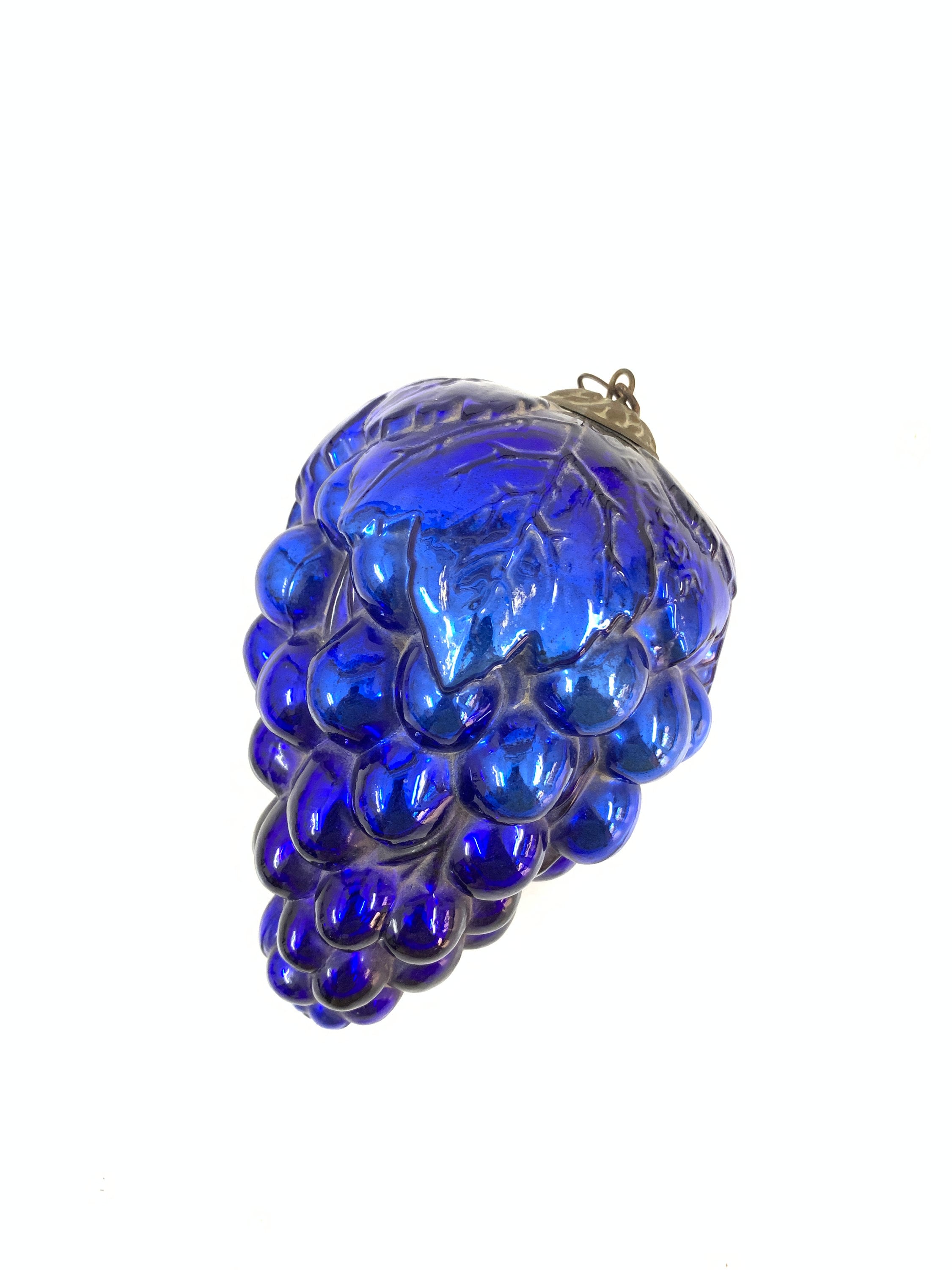 Antique Depose Brand Old Blue Cluster of Grapes Shape Christmas Heavy ...