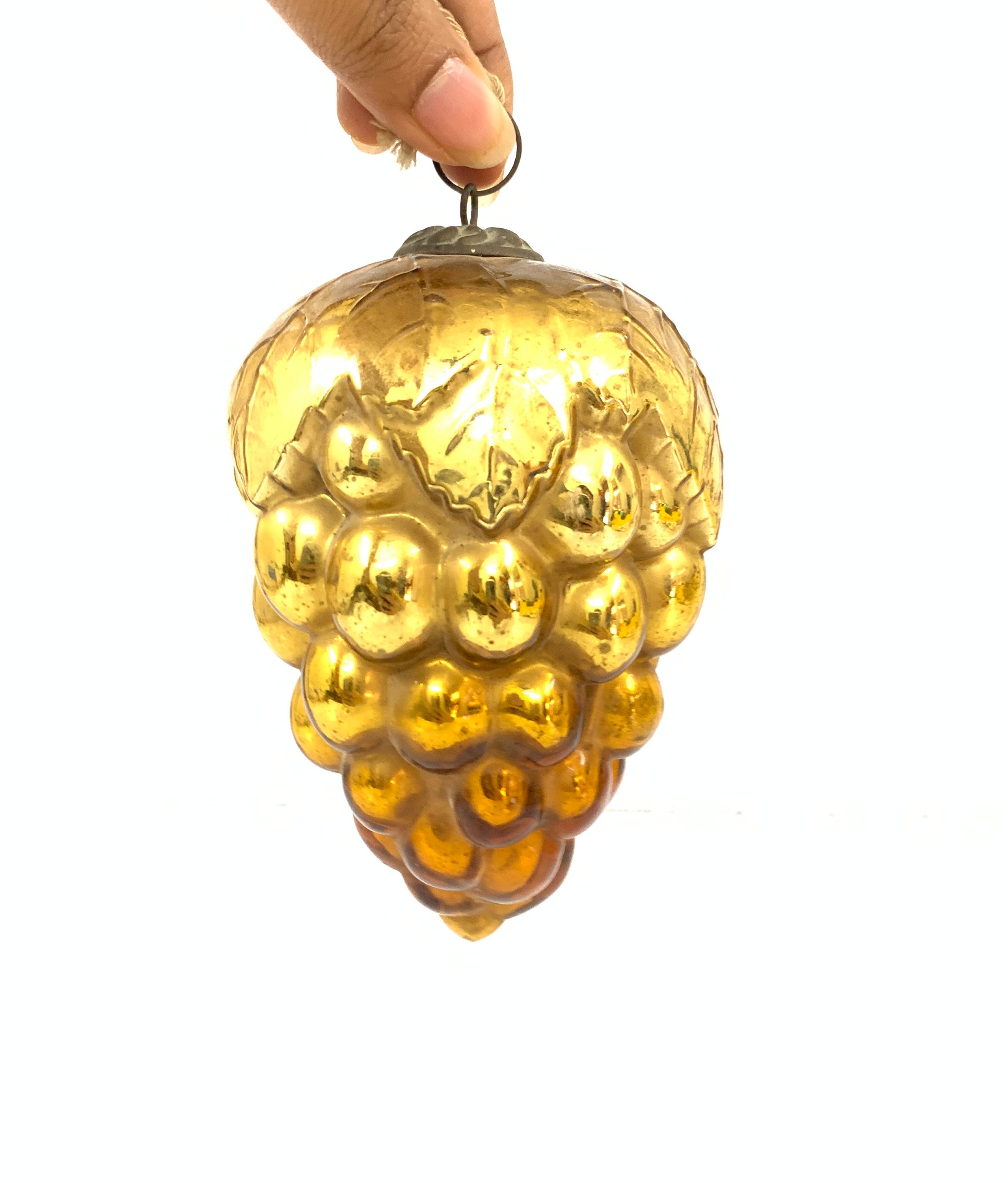 Antique Depose Brand Old Golden Cluster of Grapes Shape Christmas Heavy ...