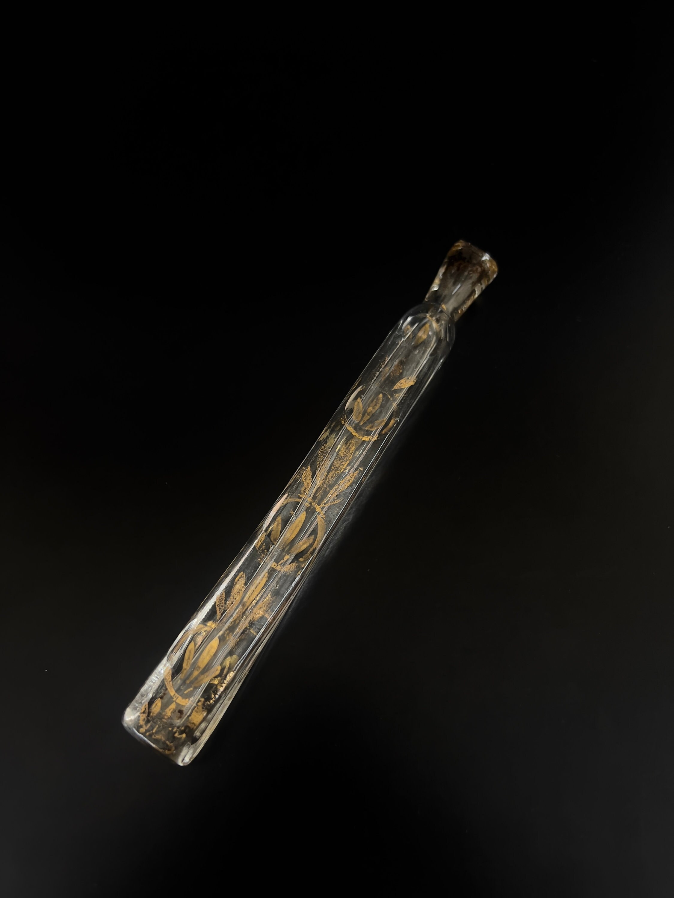 Vintage Tear Catcher Bottle Vintage Long Sleek Perfume Bottle With Gold ...