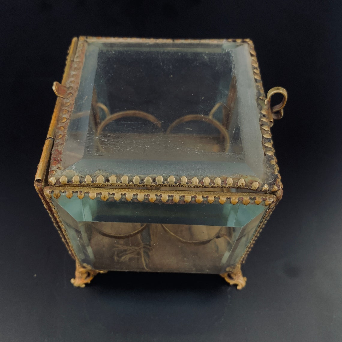 Antique Perfume Bottle Box Glass Jewel Box French Storage Boxes ...