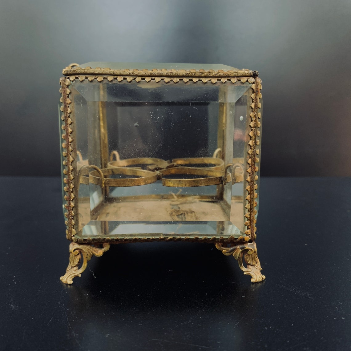 Antique Perfume Bottle Box Glass Jewel Box French Storage Boxes ...
