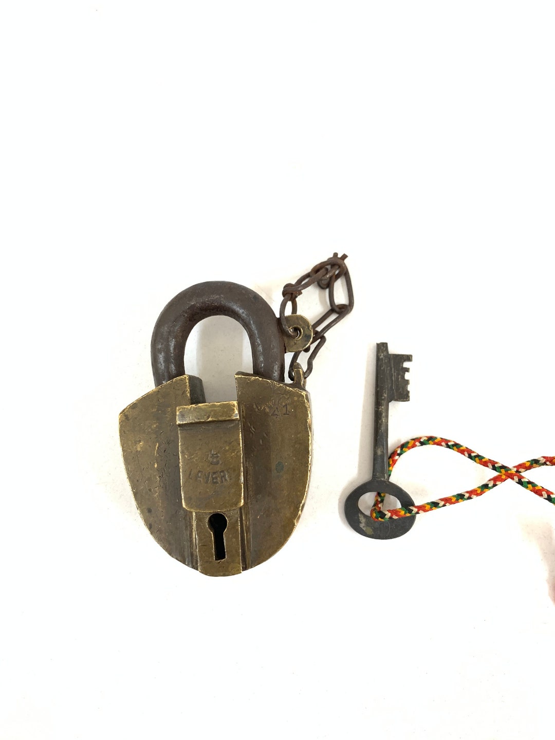 Vintage Brass Indian Lock - Etsy