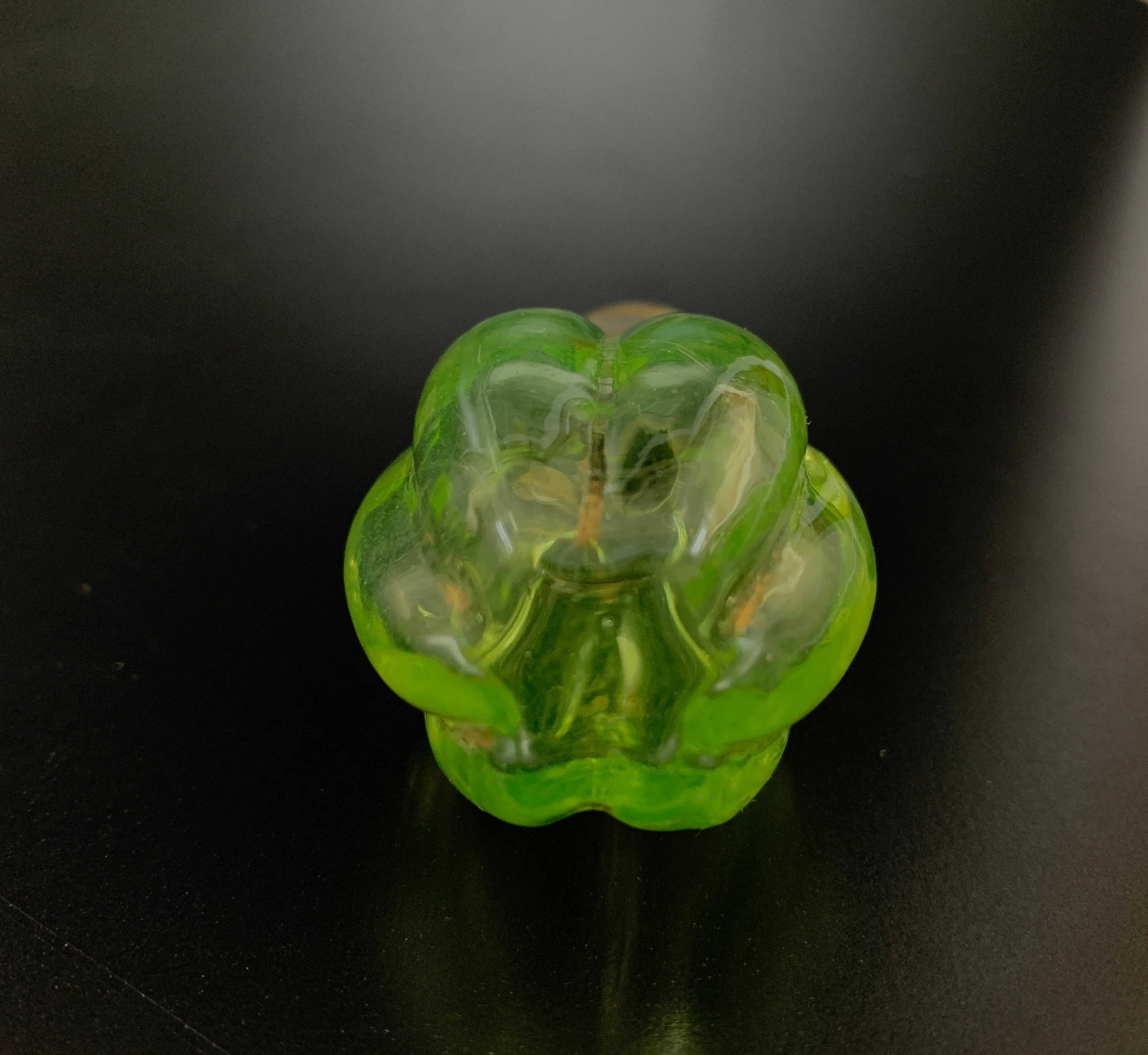 Vintage Vaseline Glass Melon Shaped Perfume Bottle - Etsy