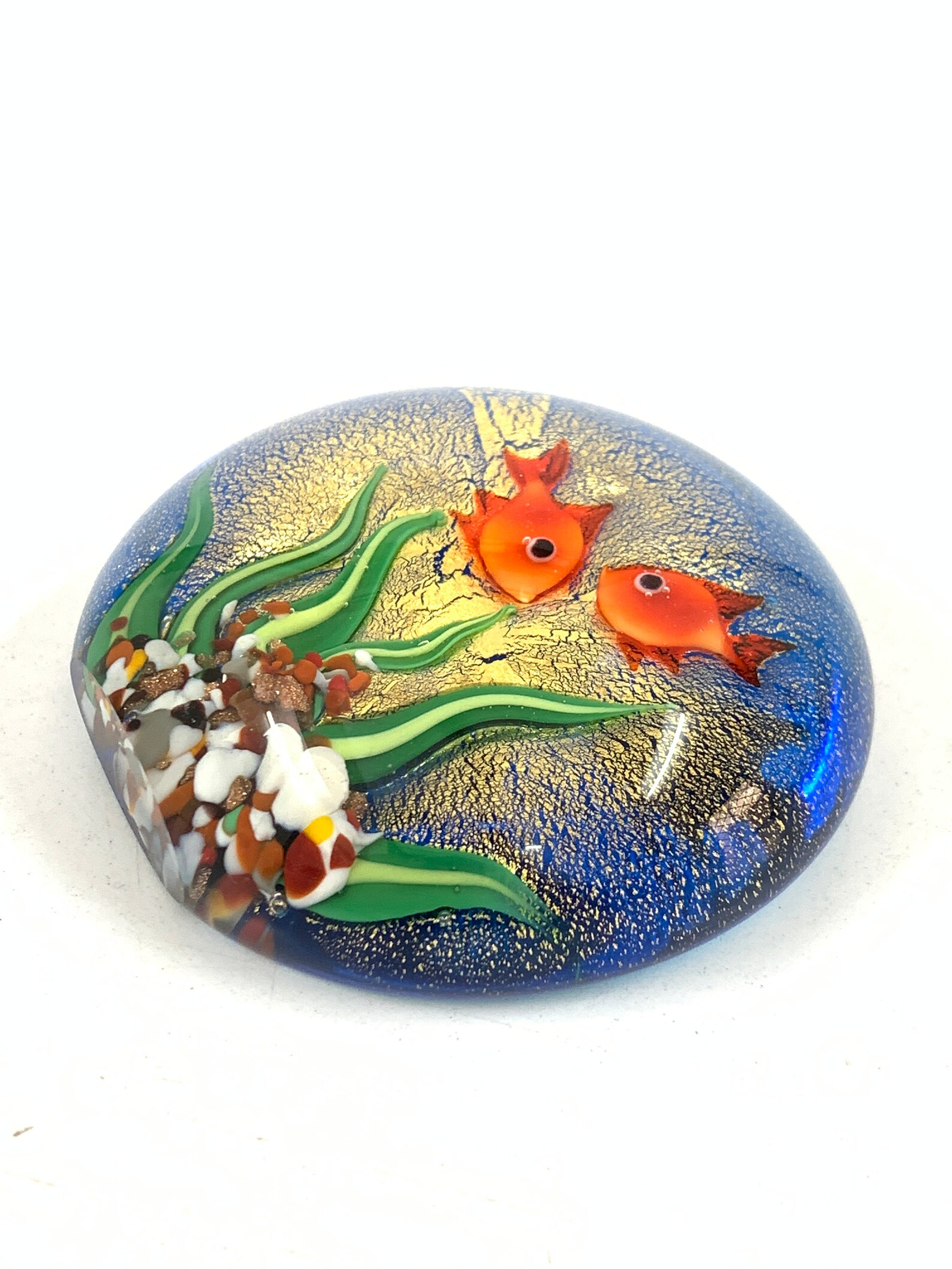 Murano Glass Goldfish Paperweight - Etsy