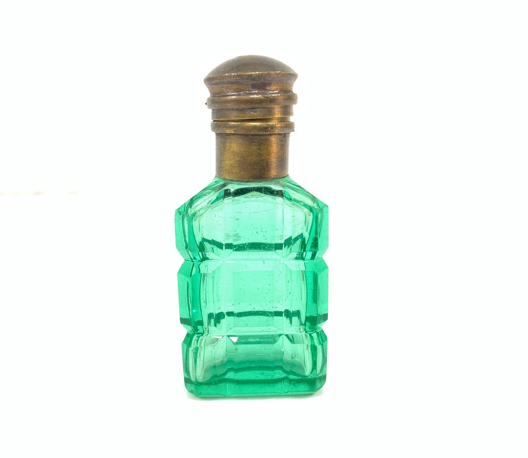 Vintage Vaseline Cut Glass Miniature Perfume Bottle - Etsy