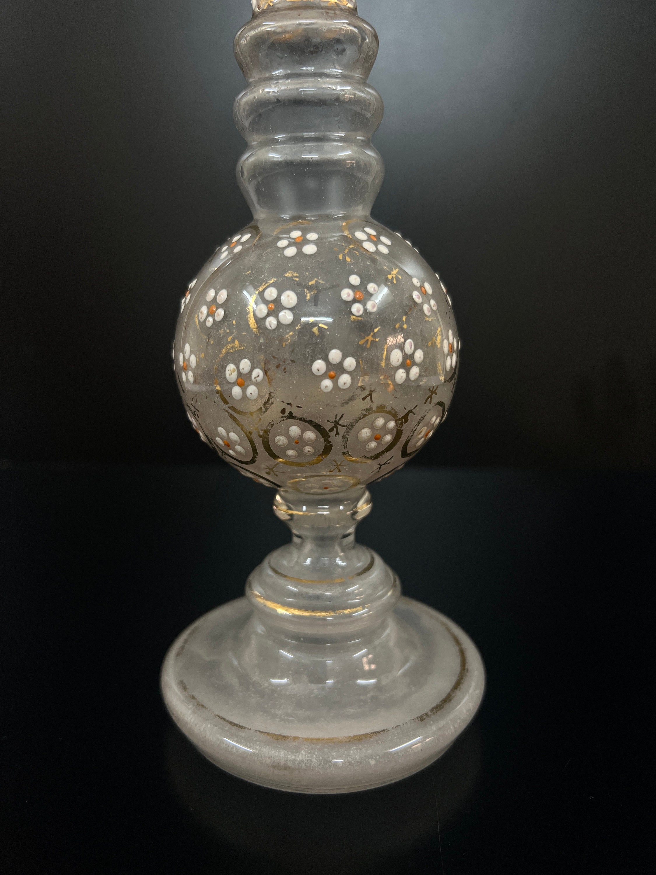 Vintage Glass Rose Water Sprinkler With Gold Work - Etsy