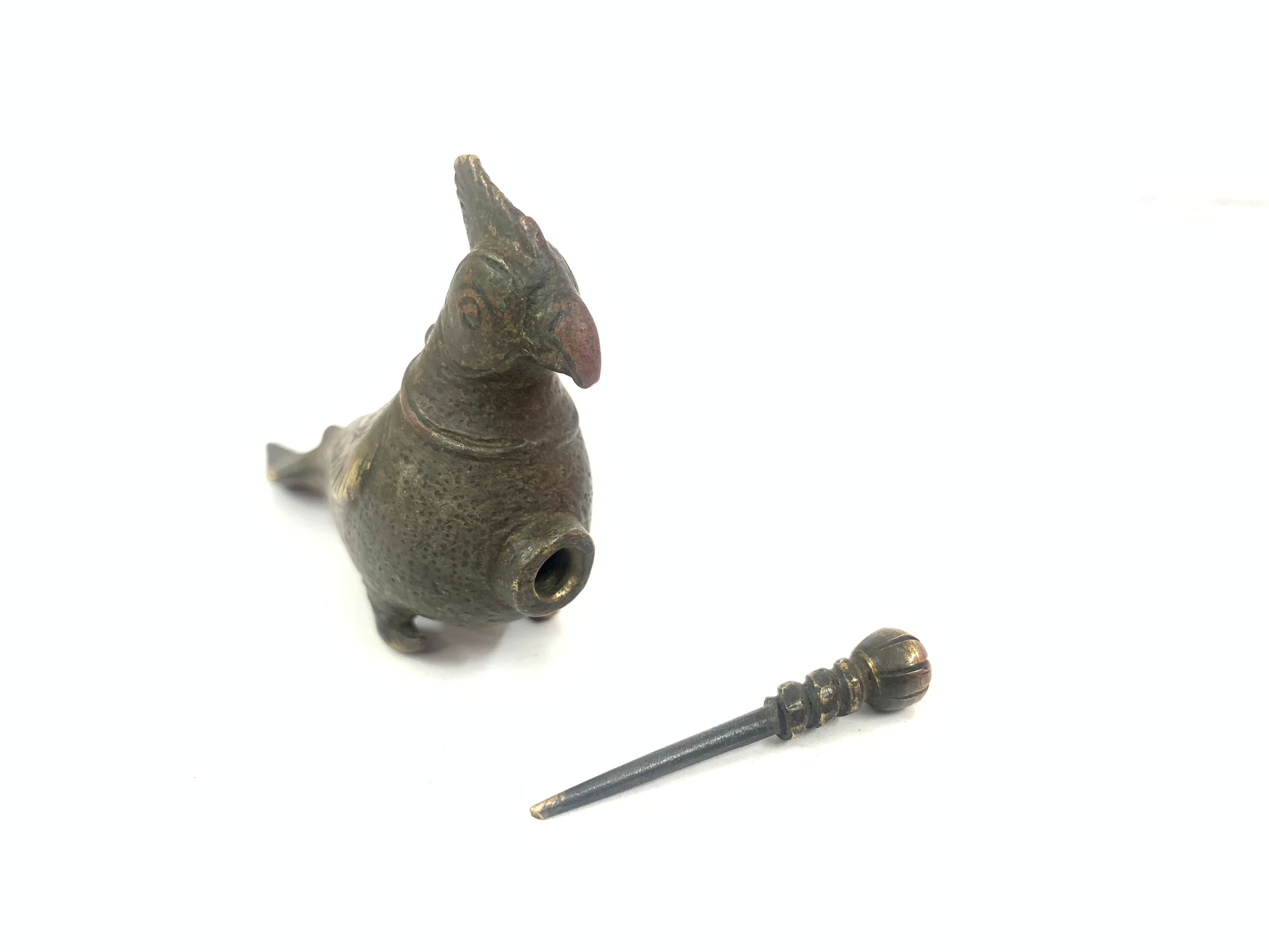 Antique Brass Bird Shaped Surma Dani or Brass Eyeliner - Etsy