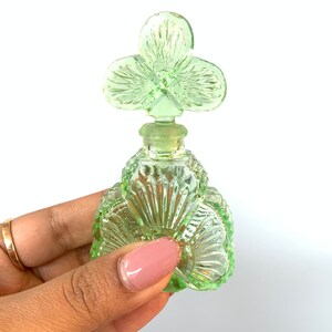Antique Green Perfume Cut Glass Bottle Made in Japan| Japanese Perfume ...
