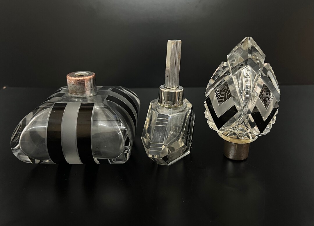 Vintage Karl Pada Black Enamel Rare Perfume Bottles - Etsy