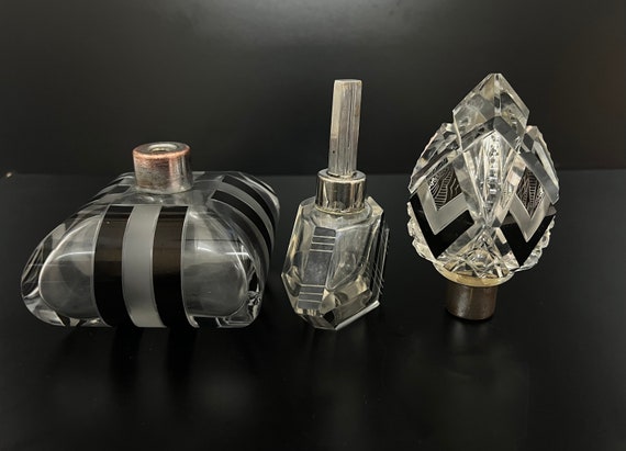 Vintage Karl Pada Black Enamel Rare Perfume Bottles - Etsy