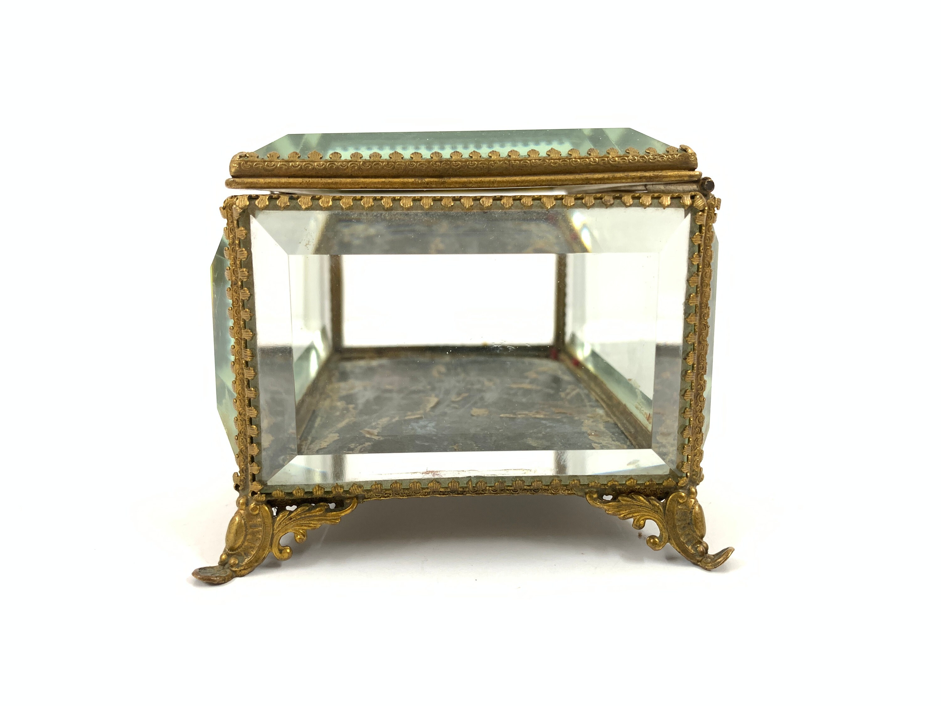Antique Glass Jewel Box - Etsy
