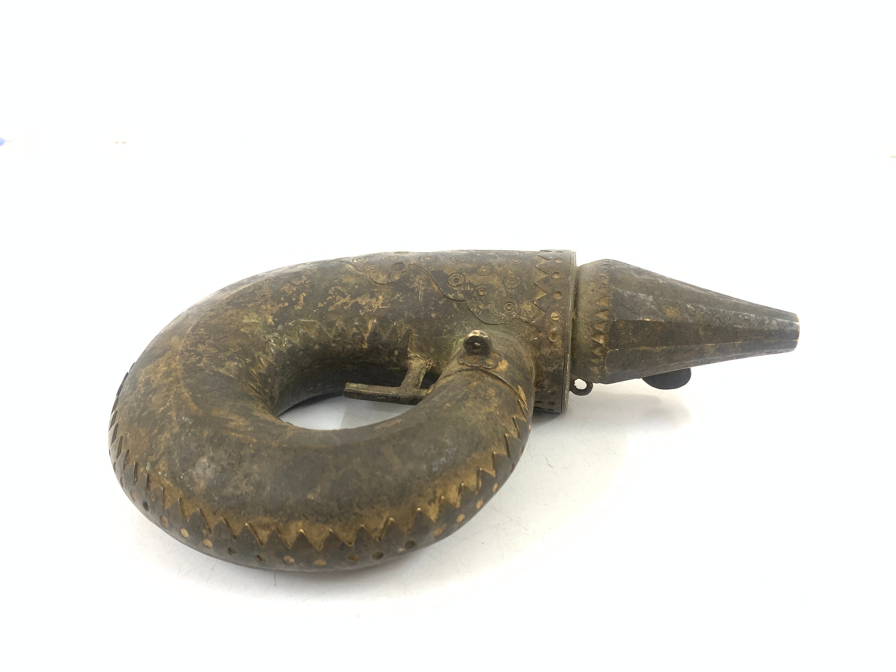 Antique Brass Gun Powder Flask Antique Brass Brood Dani - Etsy