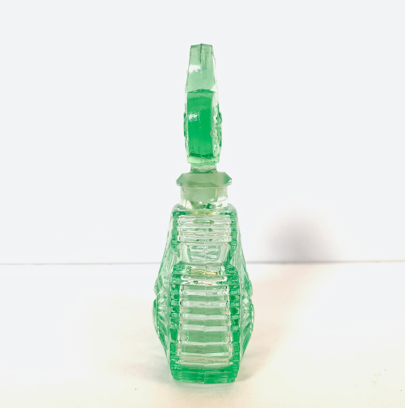 Antique Green Perfume Cut Glass Bottle Made in Japan| Japanese Perfume ...