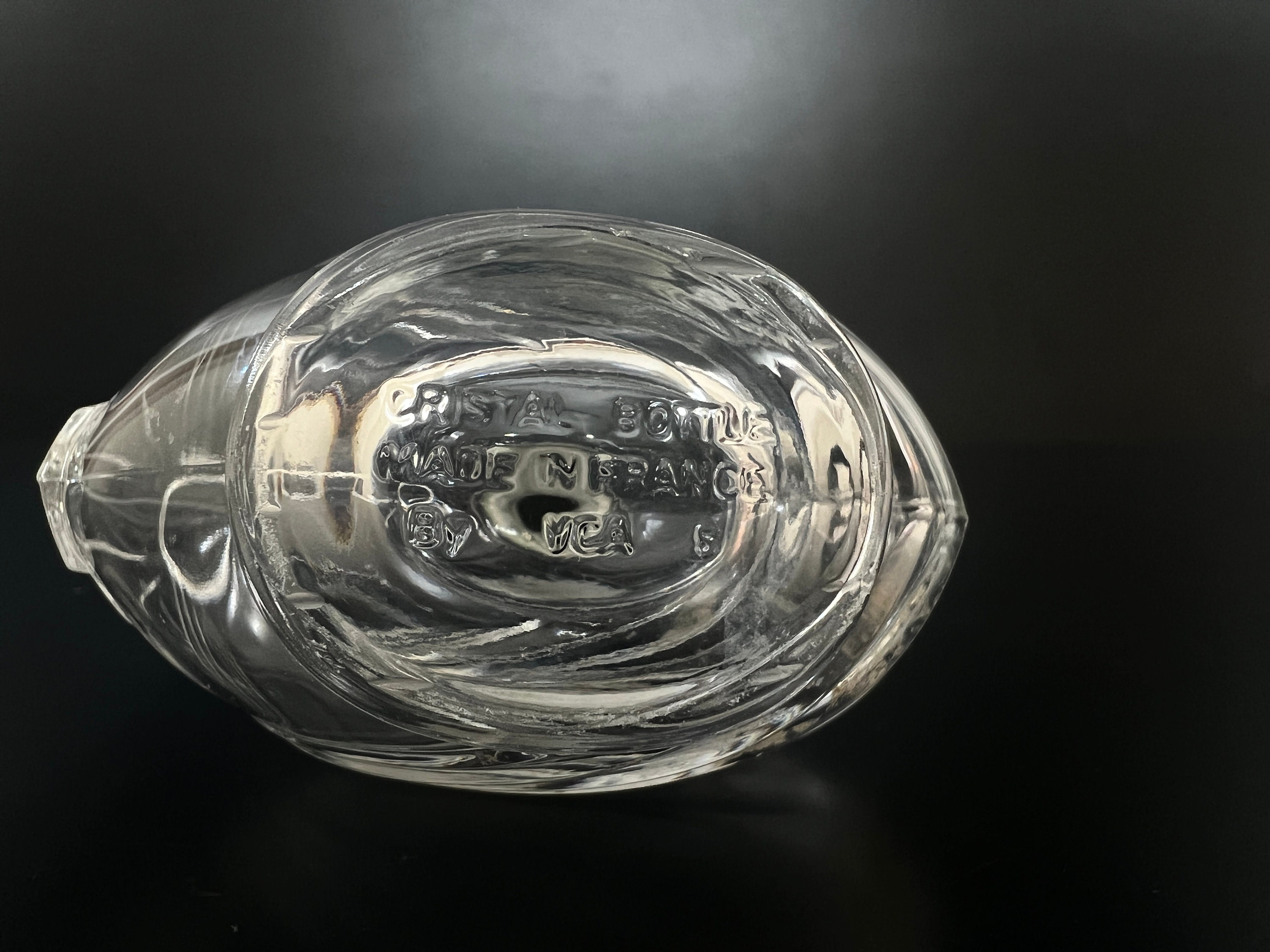 Vintage Crystal Glass French Perfume Bottle by VCA - Etsy
