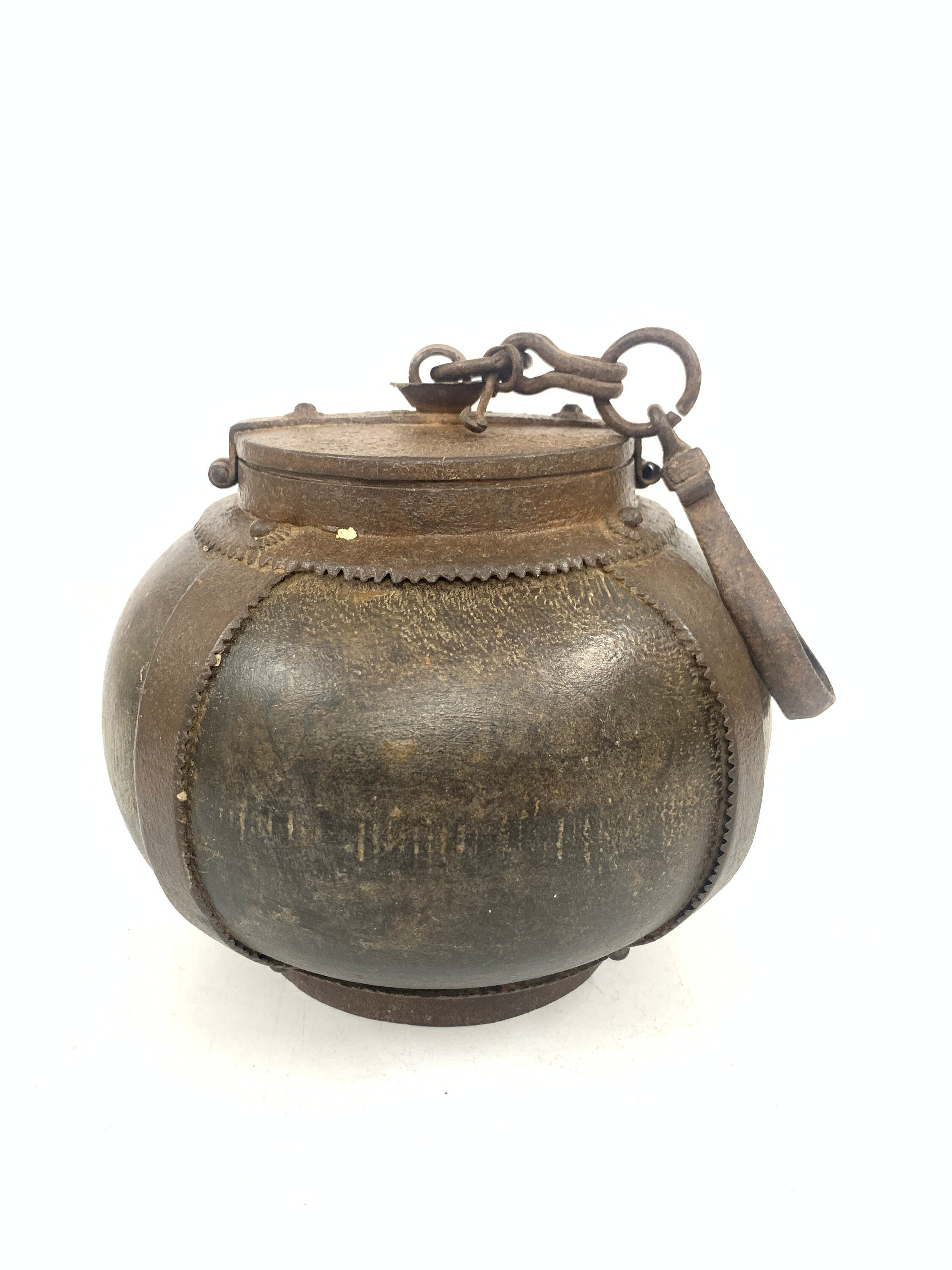 Antique Indian Wooden Iron Butter Box Ghee Container - Etsy