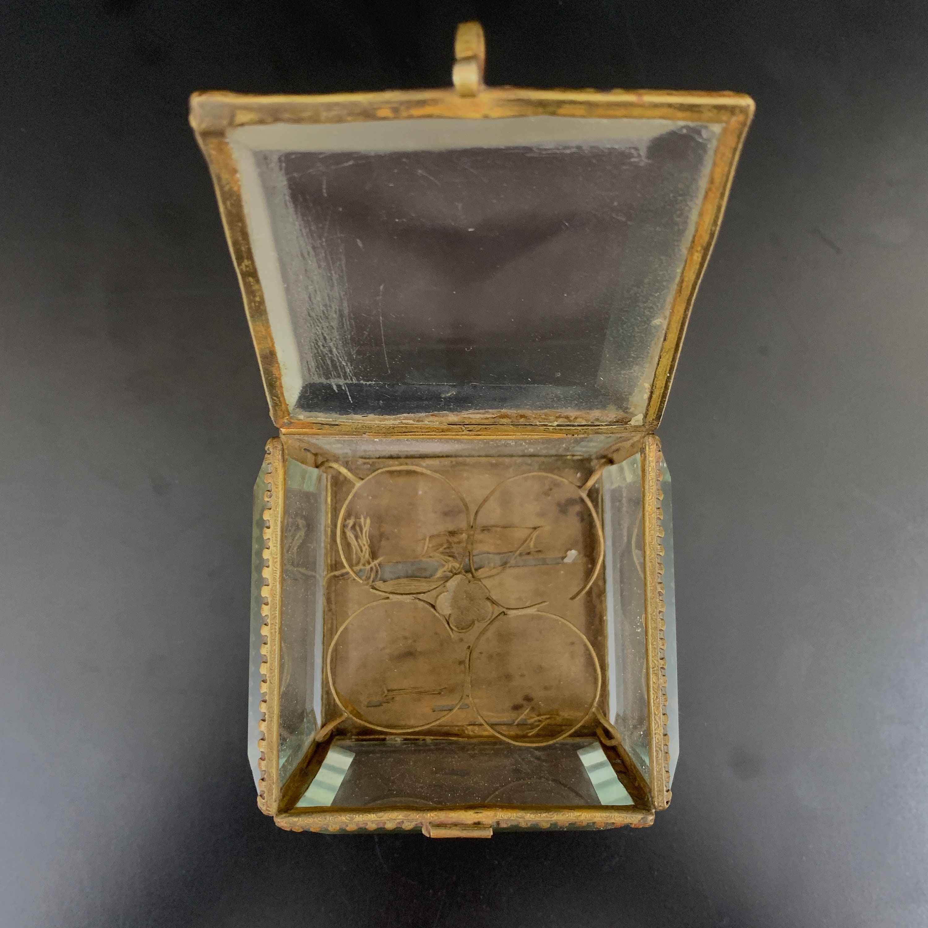 Antique Perfume Bottle Box Glass Jewel Box French Storage Boxes ...