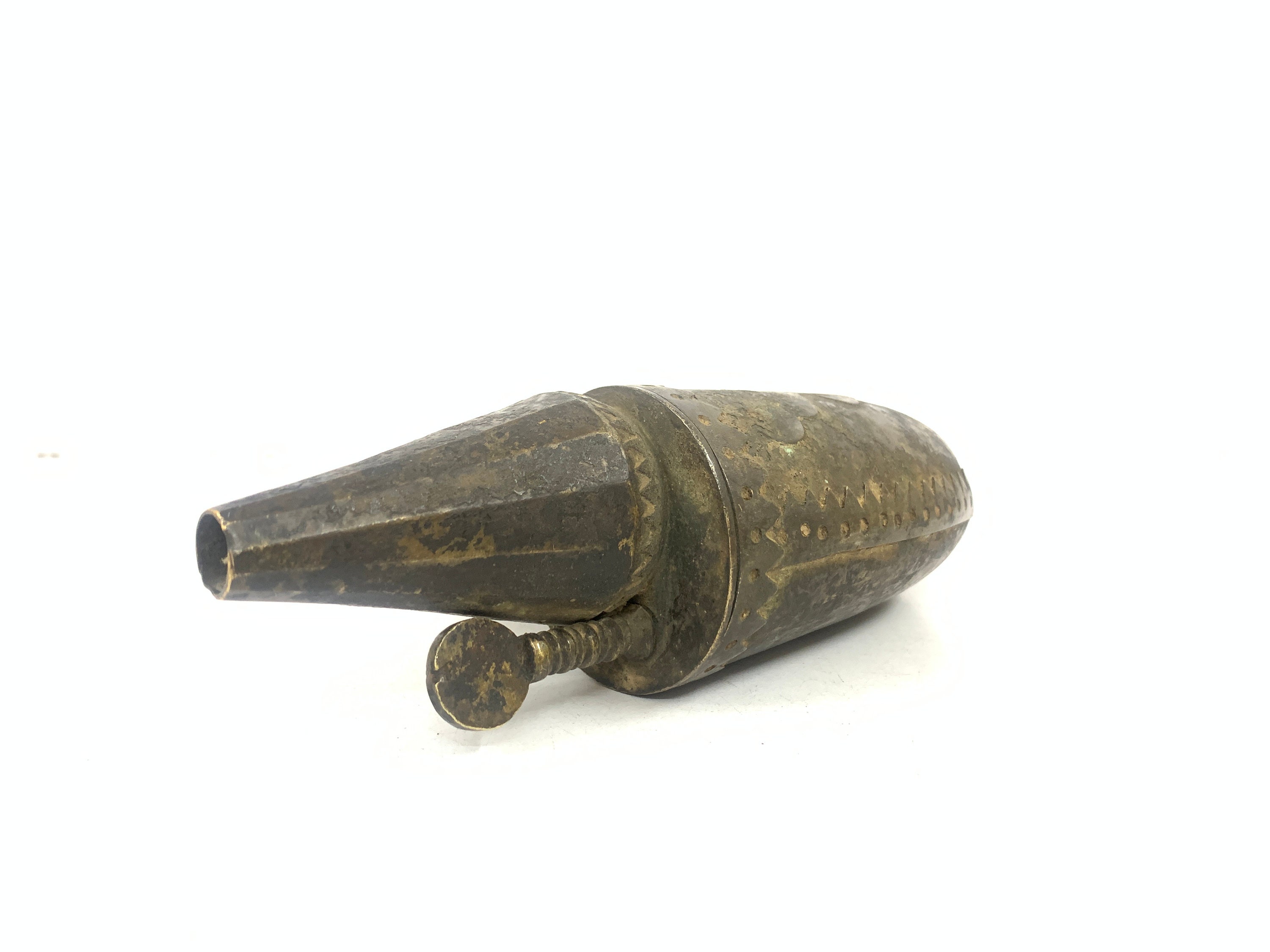 Antique Brass Gun Powder Flask Antique Brass Brood Dani - Etsy