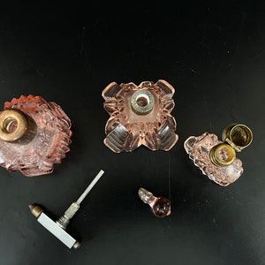 Vintage Peach Color Glass Perfume Bottle and Atomizer - Etsy