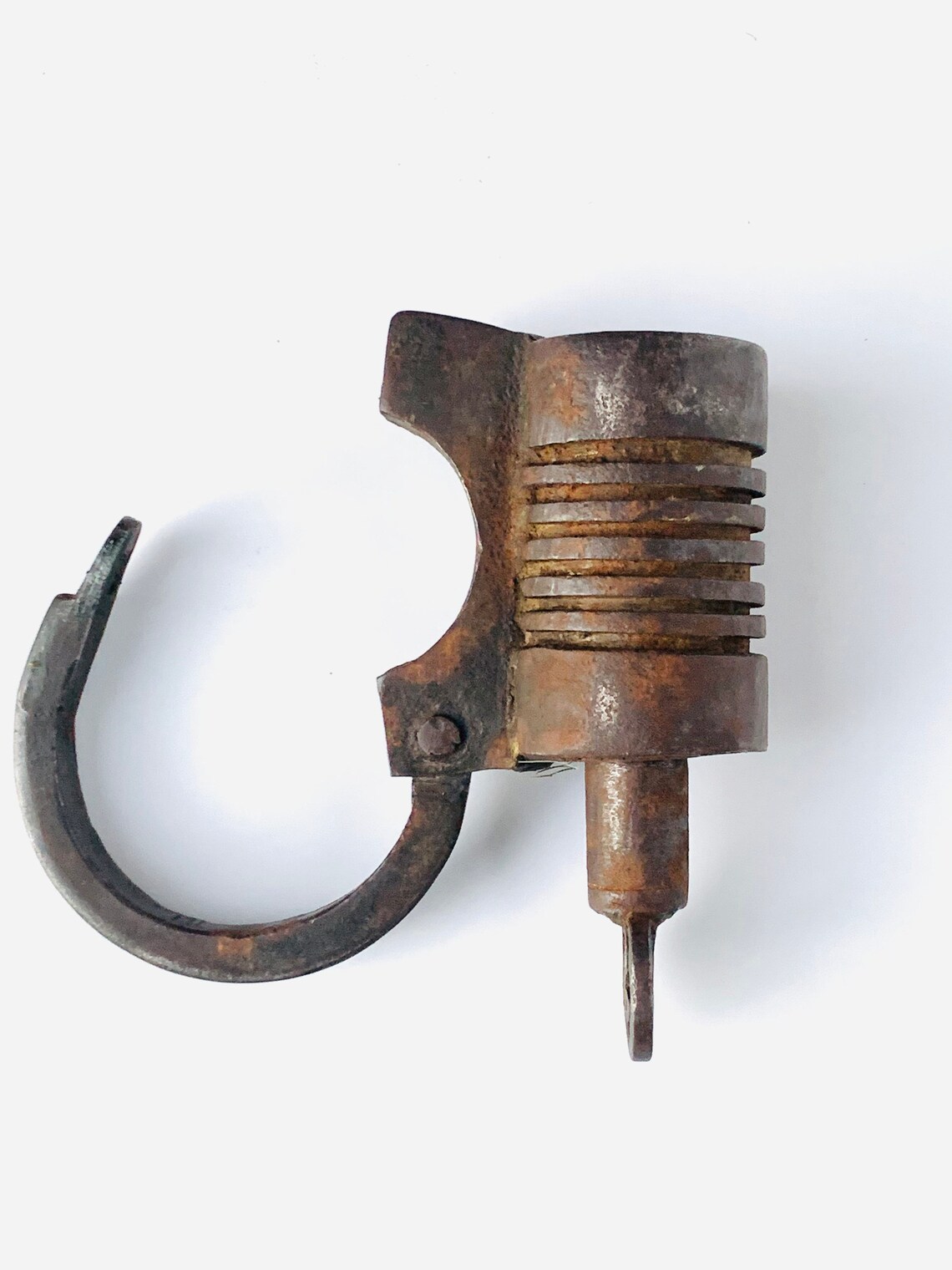 Vintage Padlock, Large Iron Lock, Barrel Lock, Theatre Props, Rustic ...