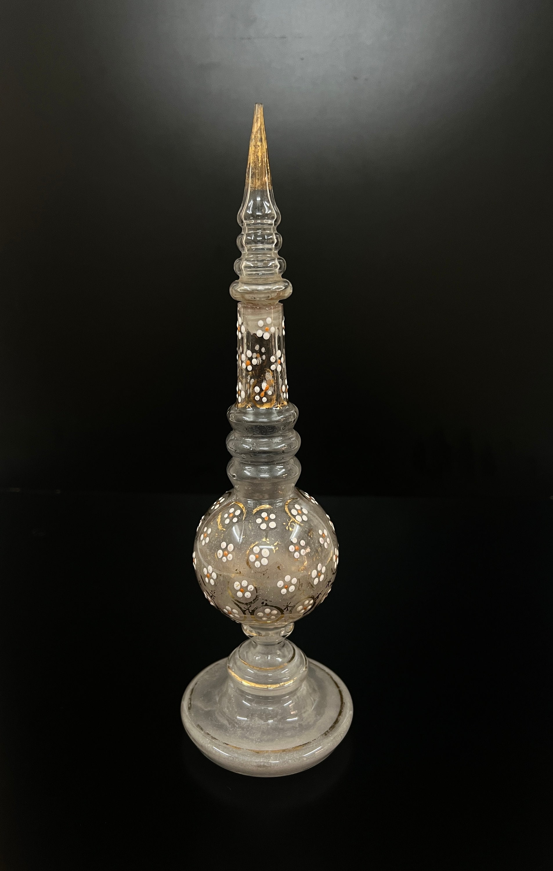 Vintage Glass Rose Water Sprinkler With Gold Work - Etsy