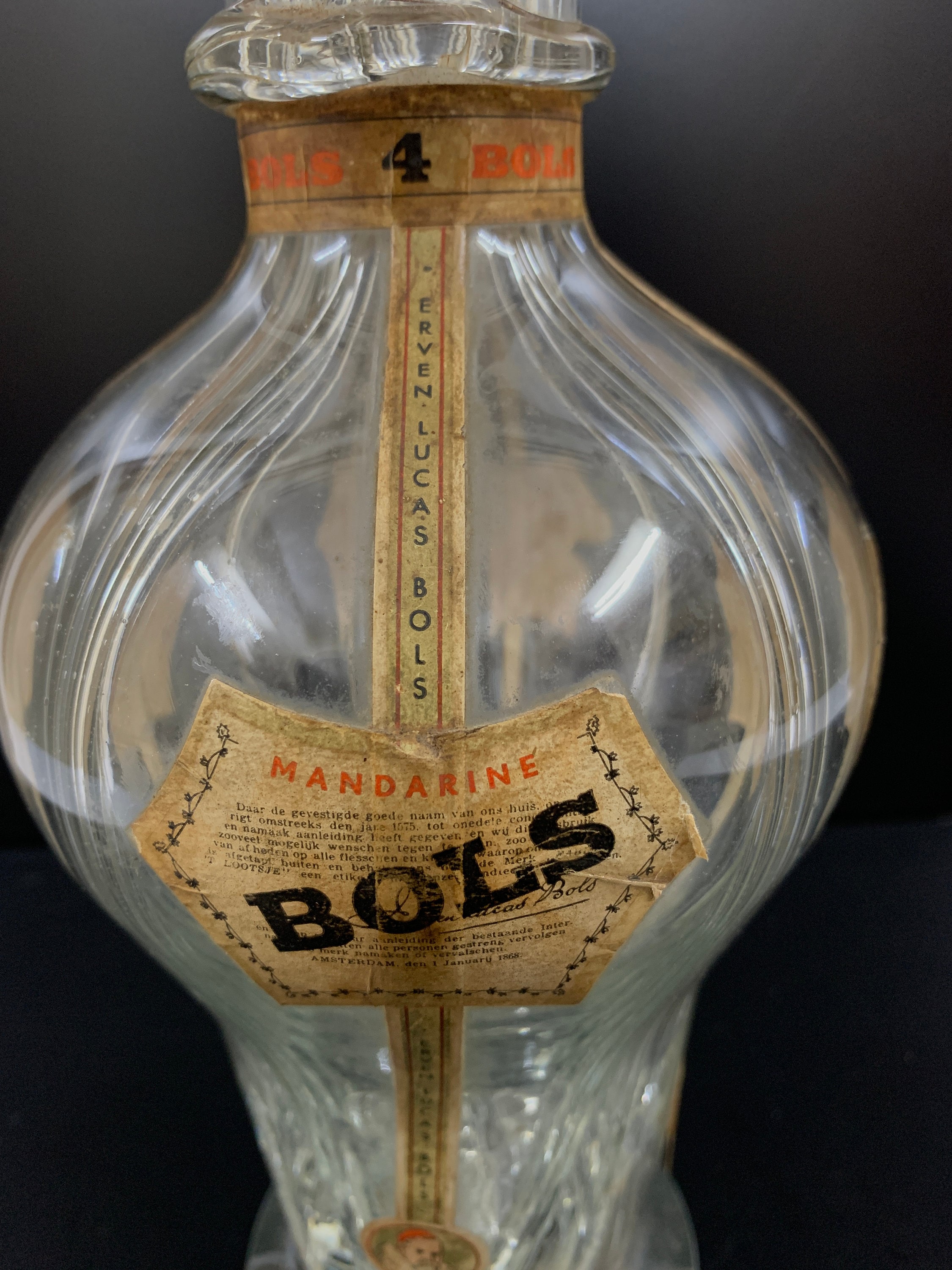 Vintage Bols Liqueurs Bottle Four Chamber Original Label France - Etsy