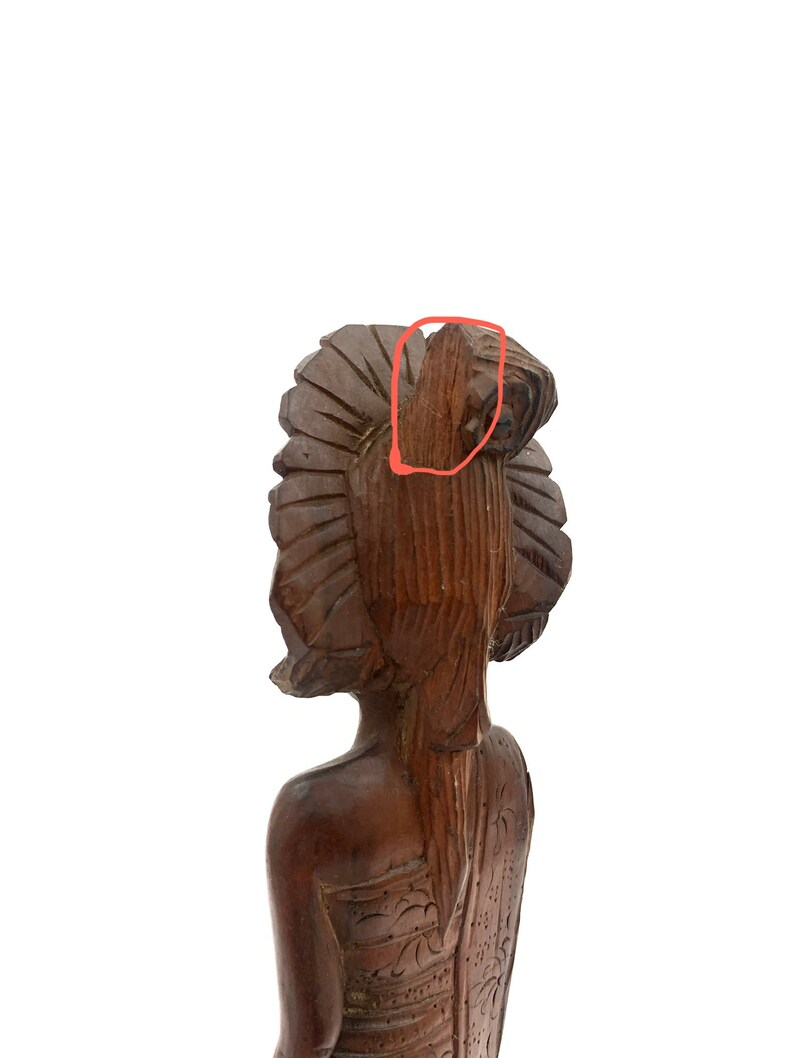 Vintage Lady Wooden Statue - Etsy